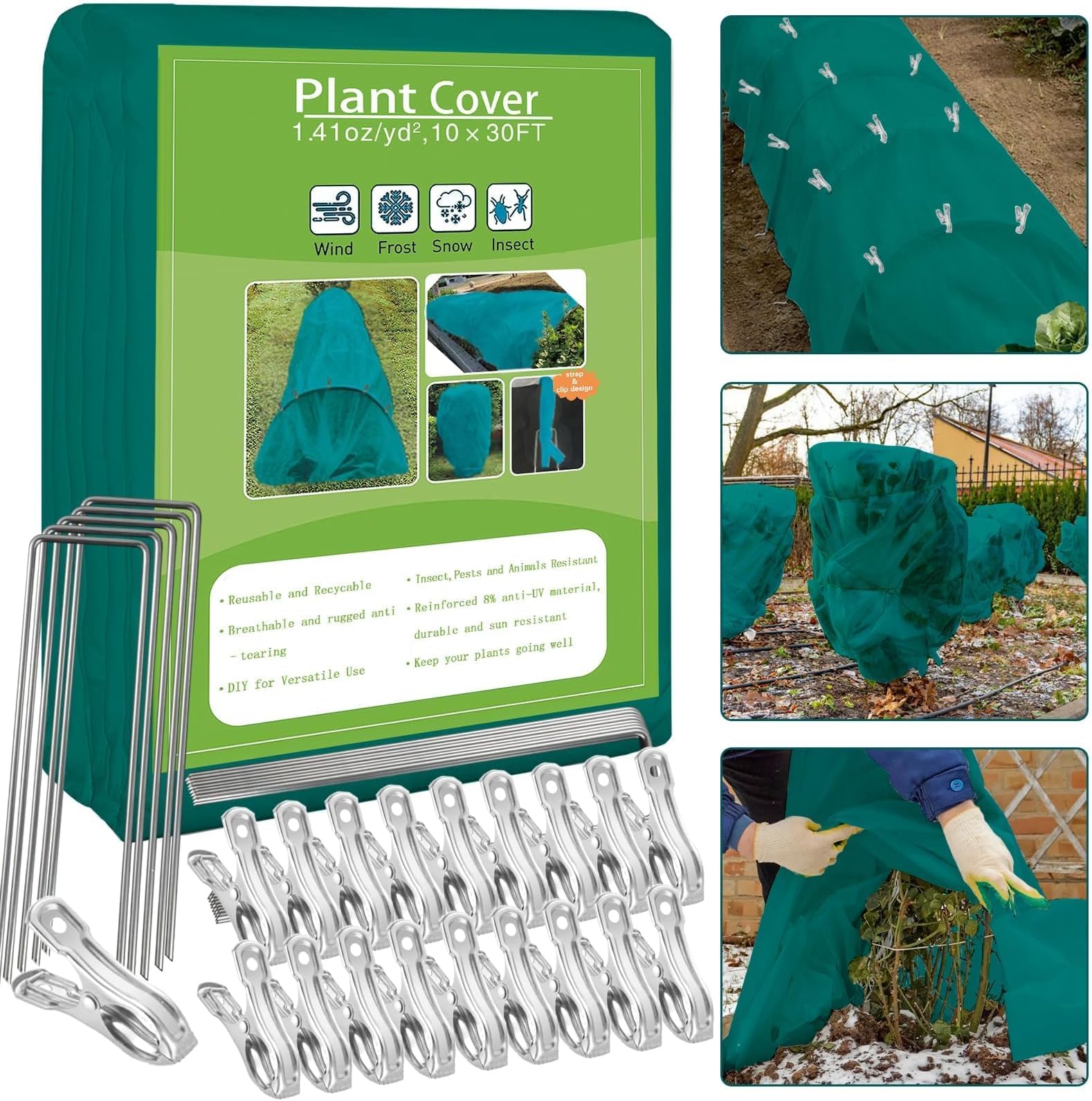 Amazon.com : TOCCYARD Plant Covers Freeze Protection, 10 x 30Ft Frost ...