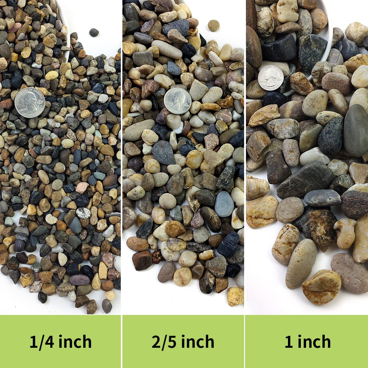 Snapklik.com : 10LB Natural Pea Gravel River Pebbles For Plants,1/4 ...