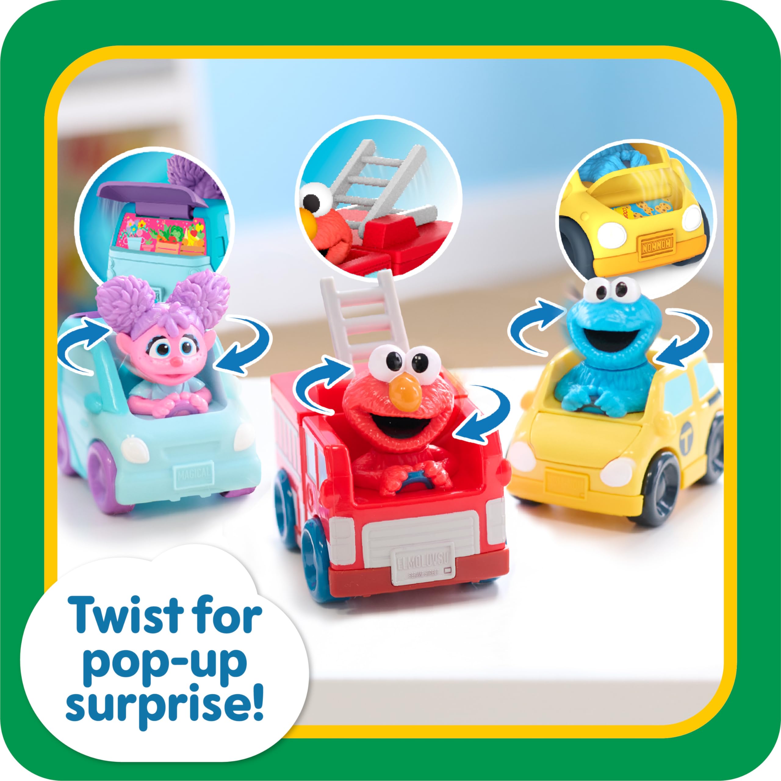 Snapklik.com : Sesame Street Twist And Pop Wheelies 3-Pack Preschool ...
