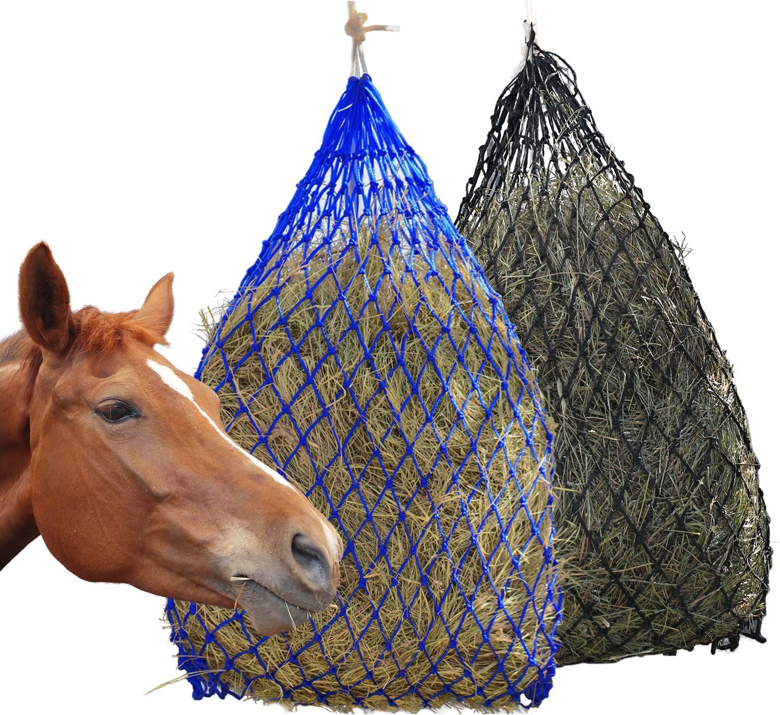Amazon.com: Harrison Howard Slow Feed Hay Net Horse 2 Pcs Horse Feeding ...