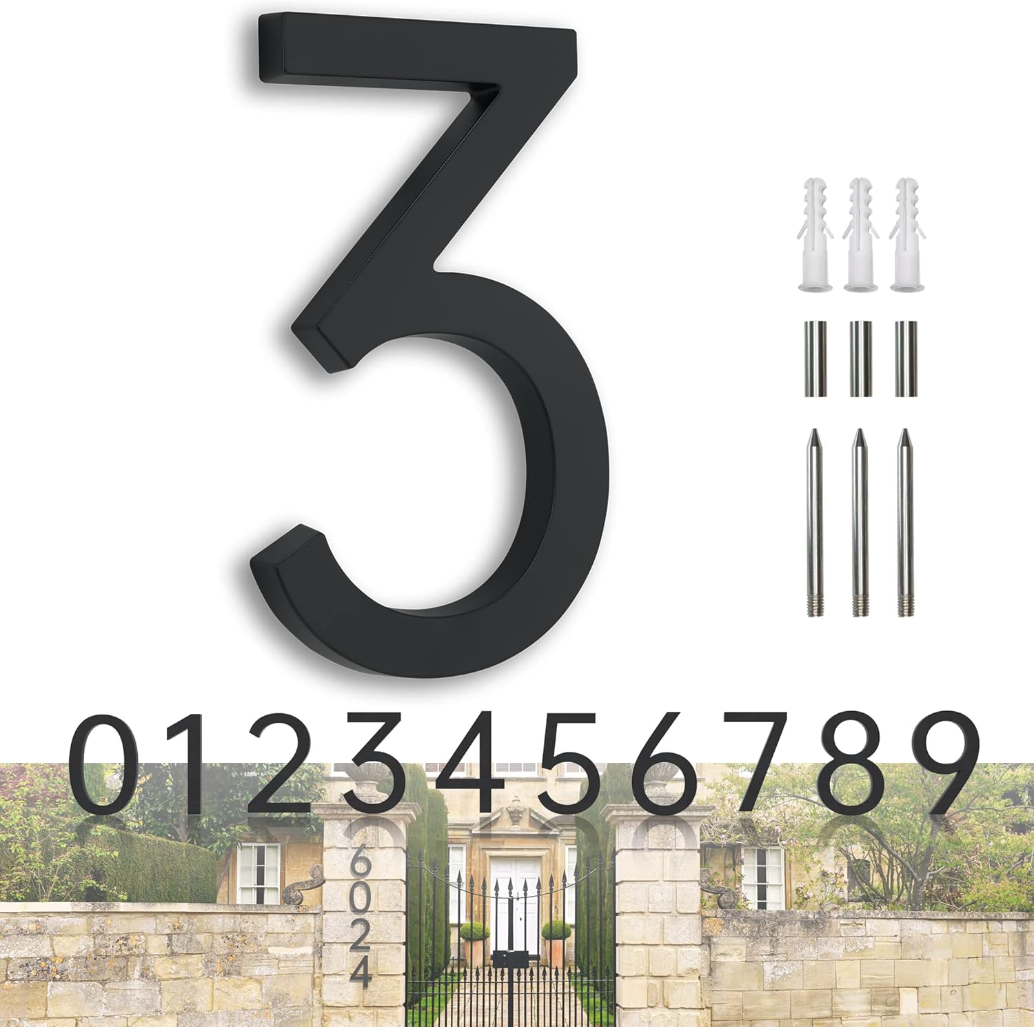 Amazon.com: HANPIU House Numbers for Outside Address Number for House ...