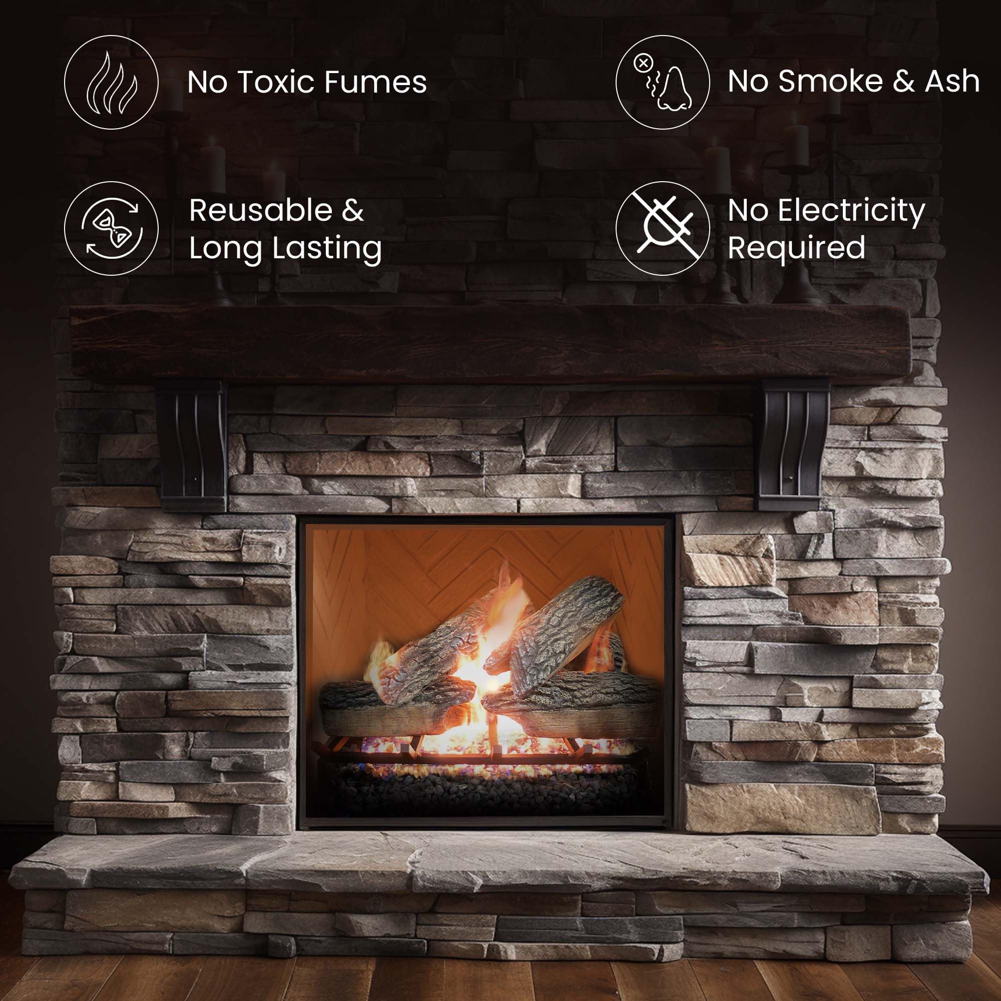 Link Log Fireplace Kits Amazon.com: Dreffco 18" Premium Gas Logs