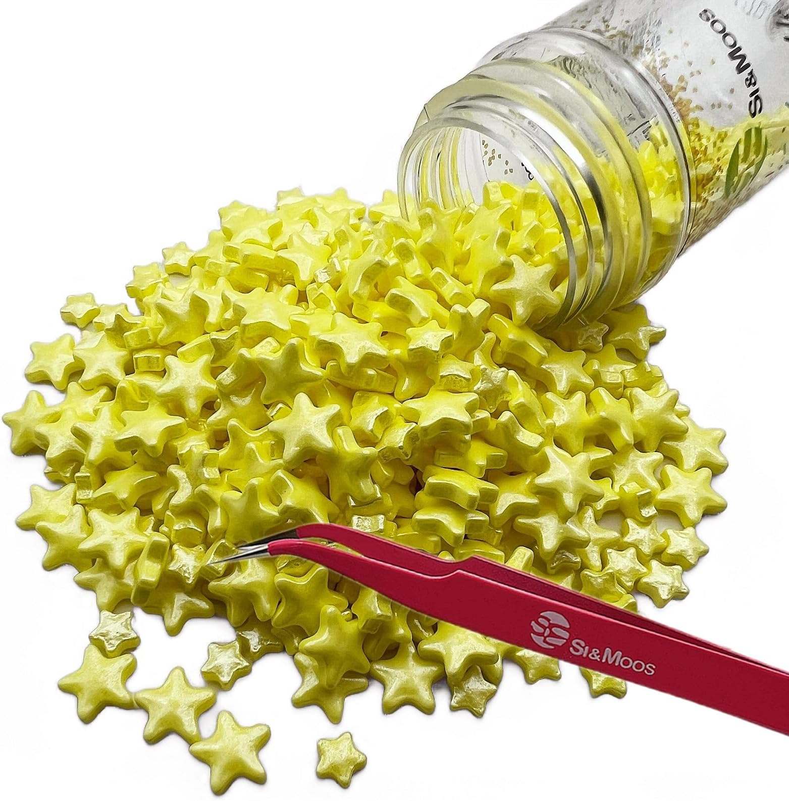Amazon.com: SE Si&Moos Yellow Star Sprinkles Yellow Edible Stars Yellow ...