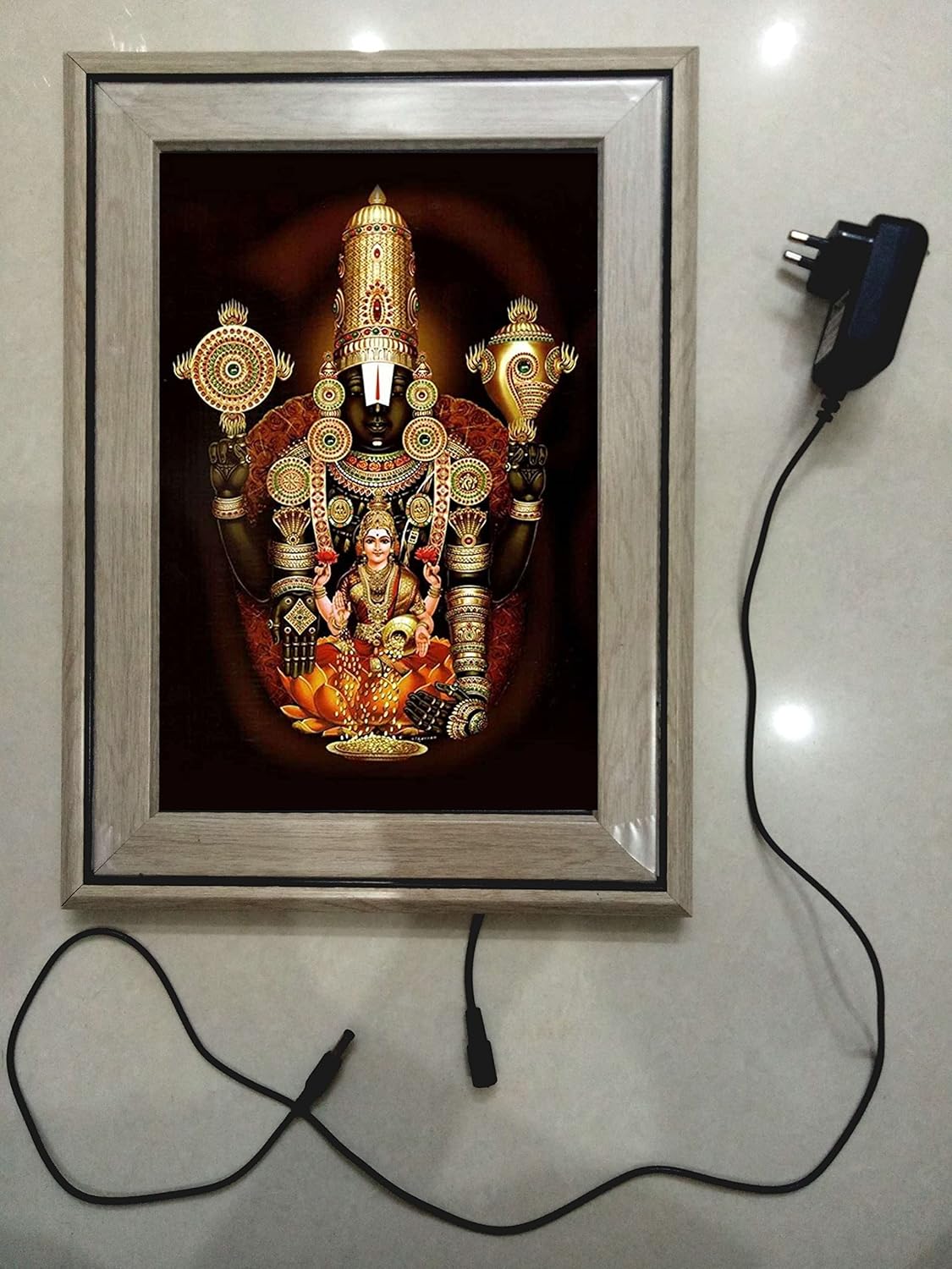 ANSHUL Internet, LAXMI with TIRUPATI BALA JI LED Photo Frame,Size- 11.5 ...