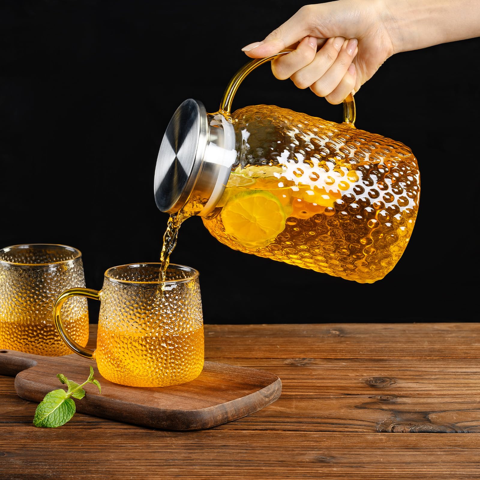 Snapklik.com : PARACITY Glass Pitcher Squama Designed, Glass Water Pitcher