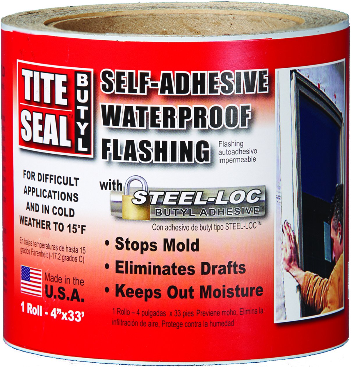 COFAIR PRODUCTS TSB433 4 x 33 White Butyl Flashing - Roof Windows ...