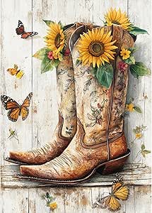 Amazon.com: MAXBYE DIY Cowboy Boot Diamonds Painting Kits for Adults ...