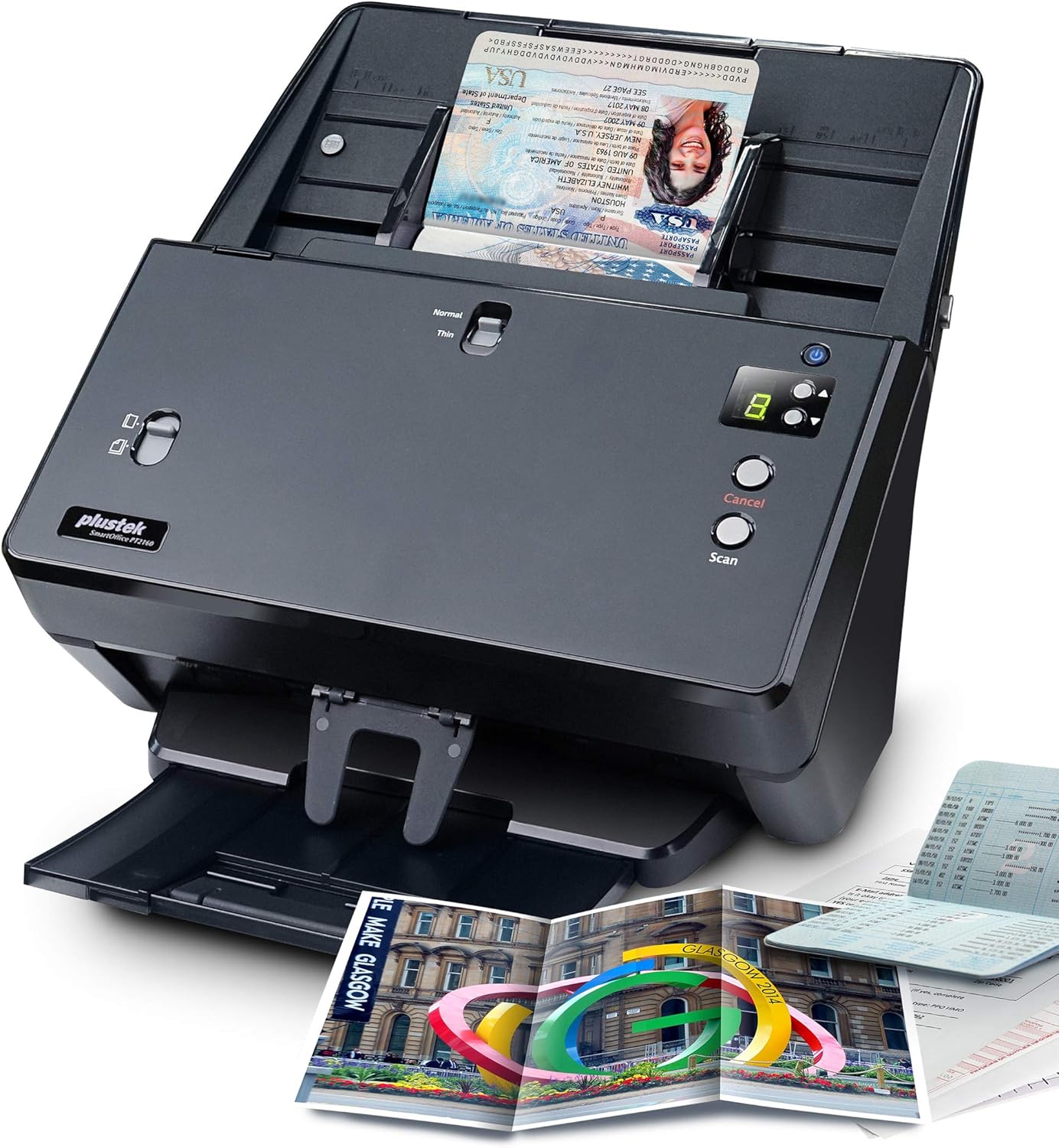 Amazon.com: Plustek PT2160 High-Speed Duplex Document Scanner ...