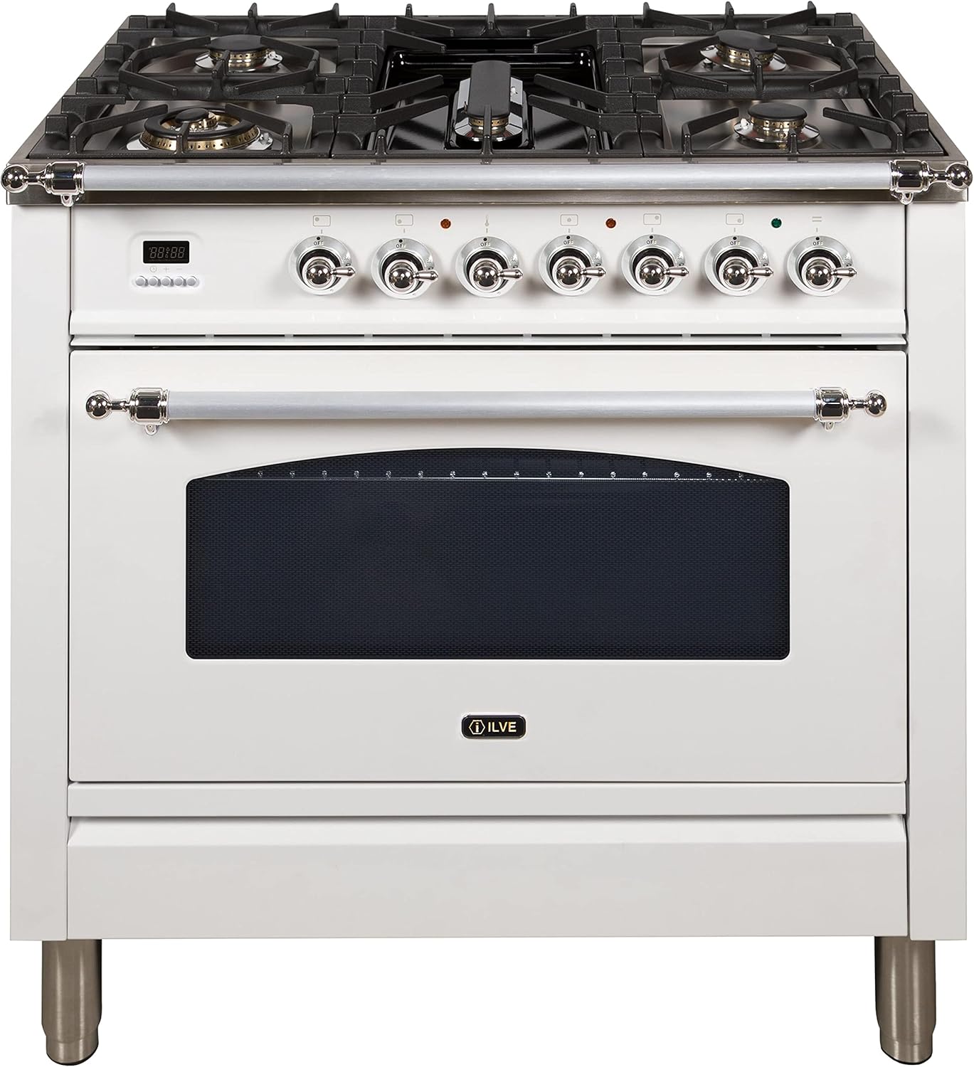 ILVE 36 Nostalgie Gas Range with 5 Burners, Griddle, Nepal | Ubuy