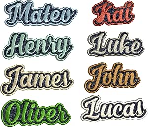 Amazon.com: Personalized Name Patch Embroidered, Custom Iron on Patch, Sew On/Iron On Patch ...