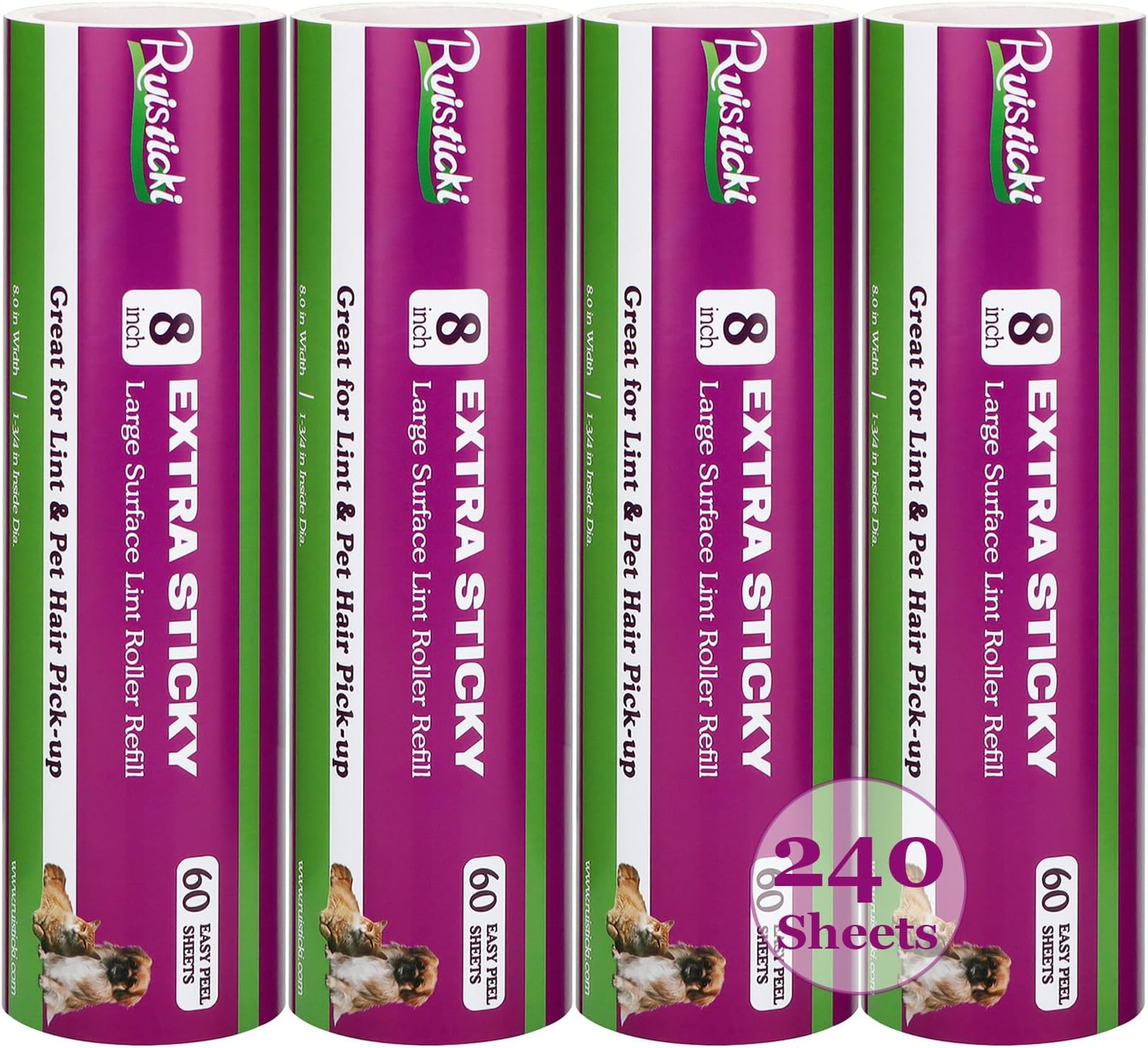 Amazon.com: 8 inch Lint Roller Refill for Scotch-Brite Pet Extra Sticky ...