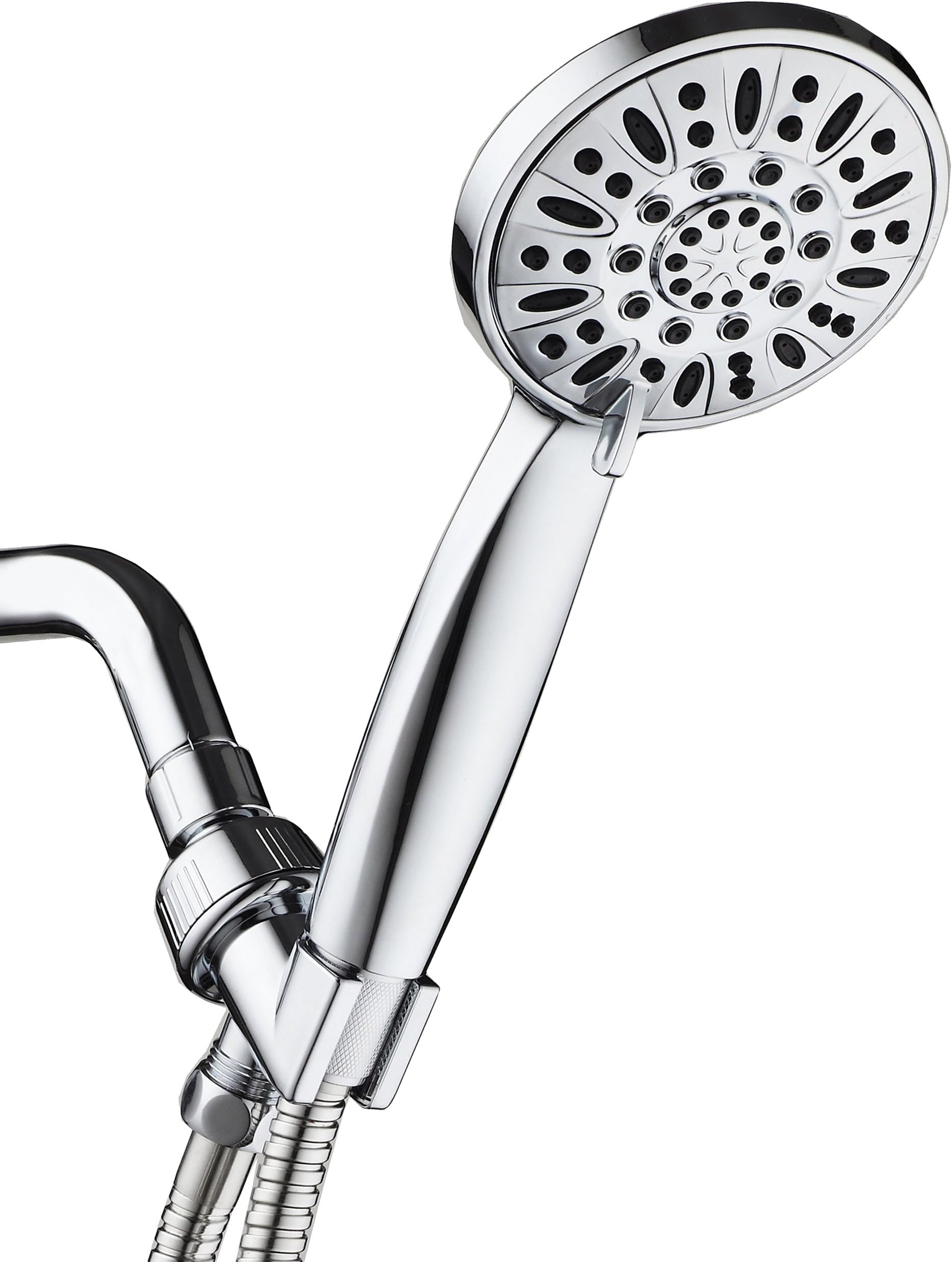 BRIGHT SHOWERS High Pressure 9 Spray Settings Handheld Shower Head Set ...