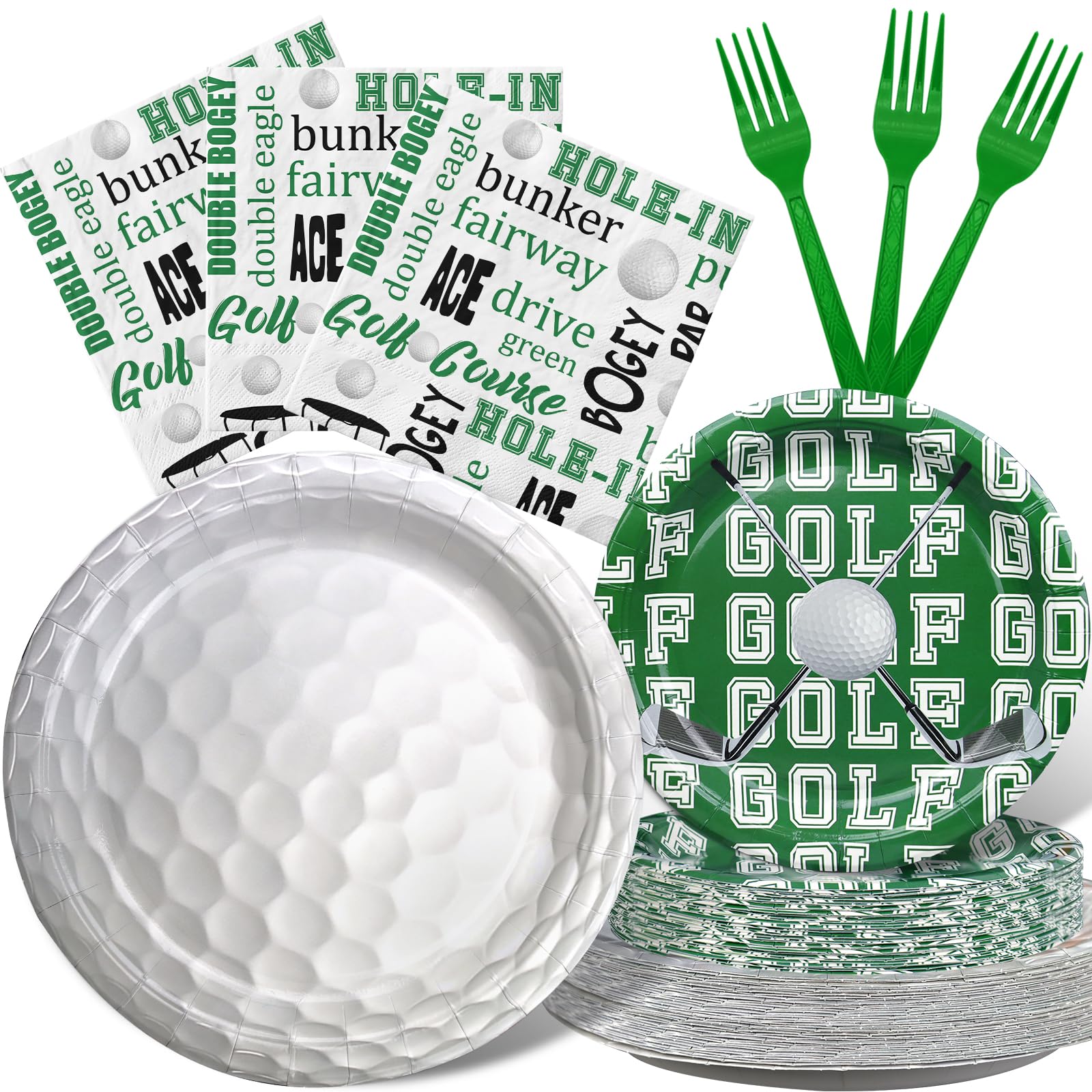 Amazon.com: Golf Party Decorations Set - Fun Golf Party Plates, Napkins ...