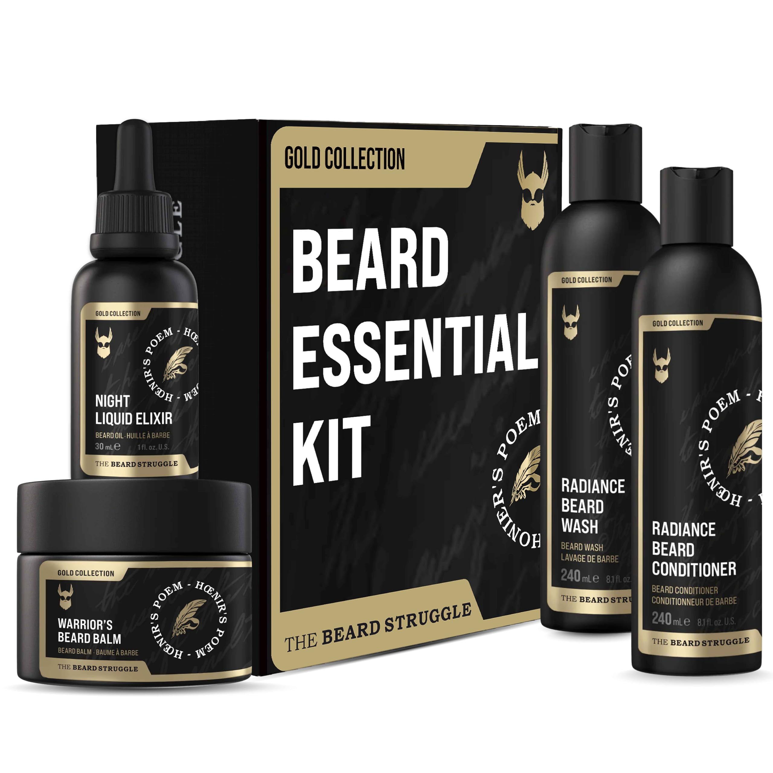 Amazon.com : The Beard Struggle Men's Beard Kit - Essential Grooming ...