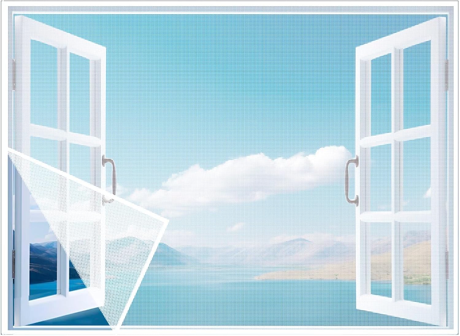 W80 x H155cm Screens for Windows White Window Screen Net Mesh for ...