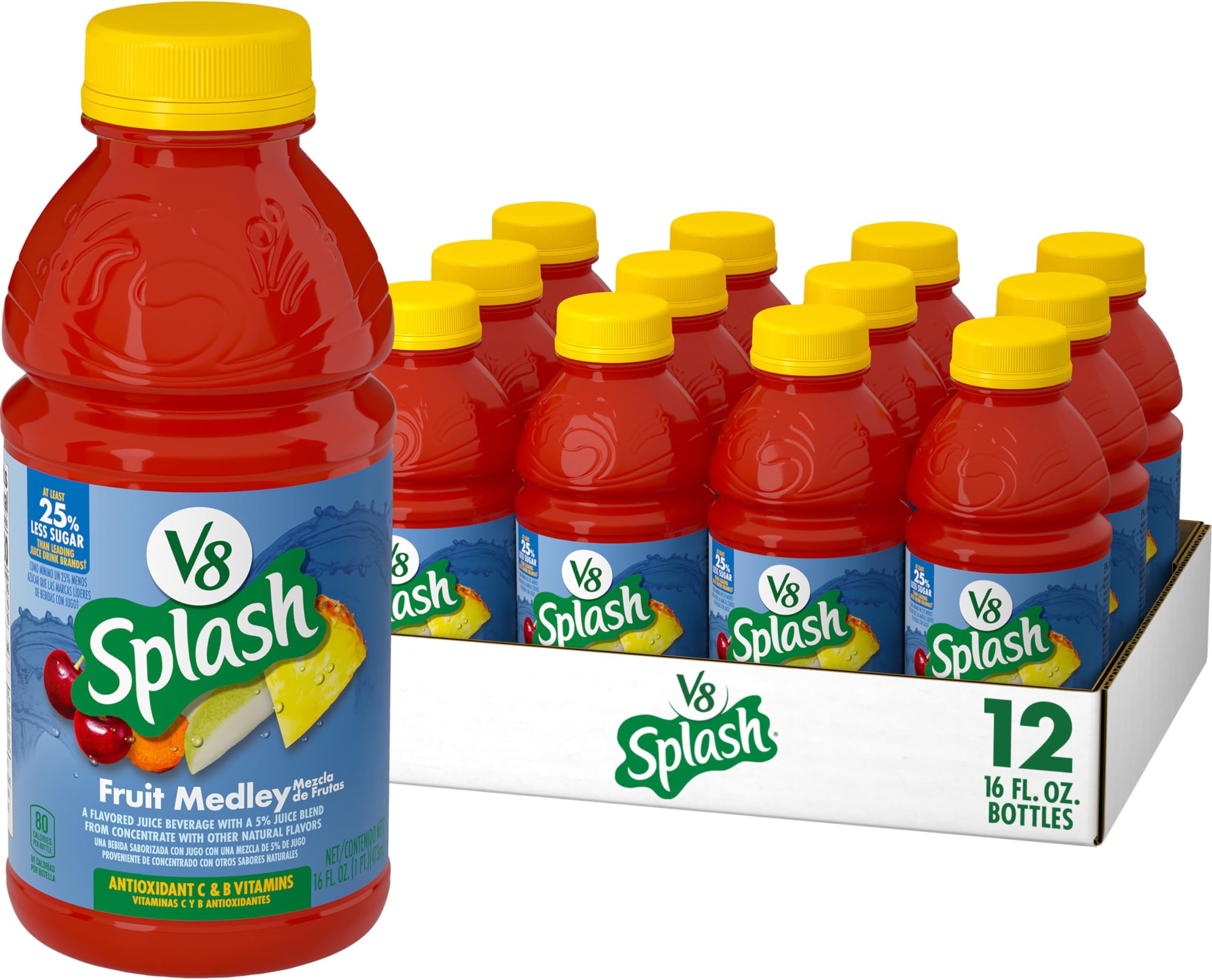 Amazon.com : V8 Splash Variety Pack Juice (Pack of 18) 12 Fl Oz, 216 ...
