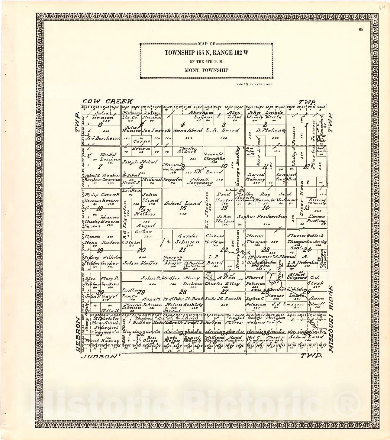 Amazon.com: Historic 1937 Wall Map - Atlas, Williams County, North ...