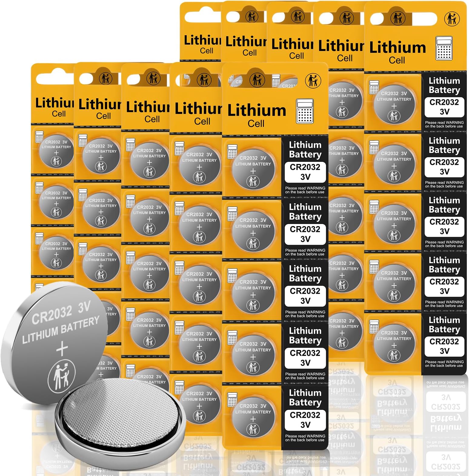 Amazon.com: Nightkonic 50 pcs Pack - CR2032 Battery 3v Lithium Button ...