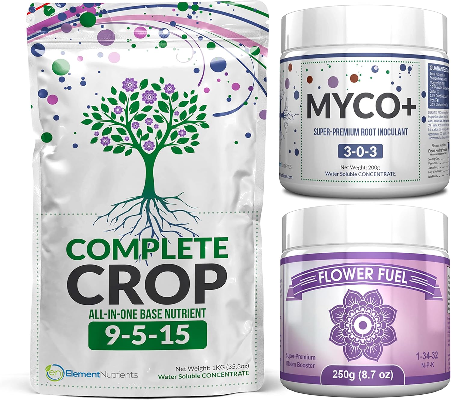 Amazon.com : Complete Crop, Flower Fuel, Myco+ Bundle- Element ...