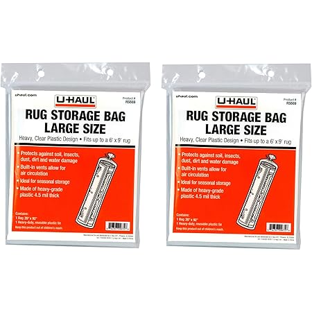 Amazon.com: Rug Storage Bag and Zip Tie - NO Vent Holes - Large Size ...