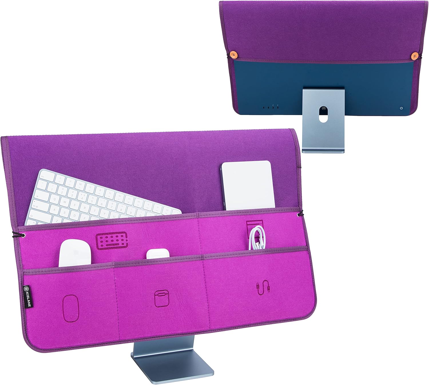 Amazon.com: KISLANE Dust Cover Compatible with iMac 24 Inch, Dust Cover ...