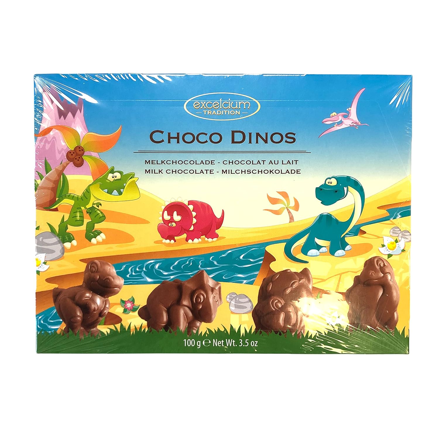 Excelcium Choco Dinos Box - Dinos aus Schokolade 100 g : Amazon.de ...