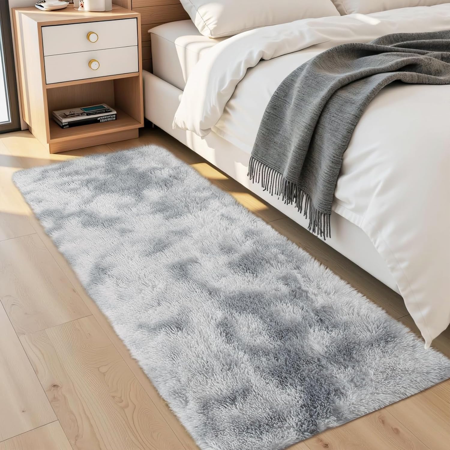 Amazon.com: COZYLOOM Runner Rug 2x6 Shag Fluffy Area Rug Soft Plush ...
