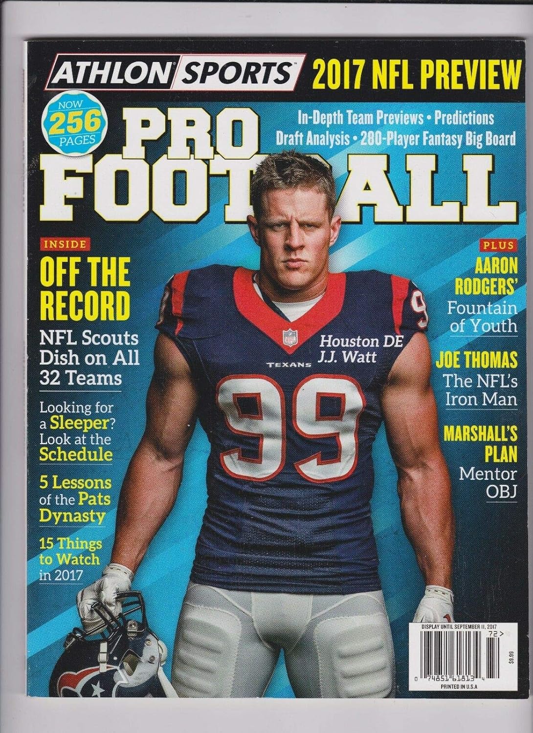 ATHLON SPORTS PRO FOOTBALL MAGAZINE 2017 NFL PREVIEW VOL 36 2017 ...