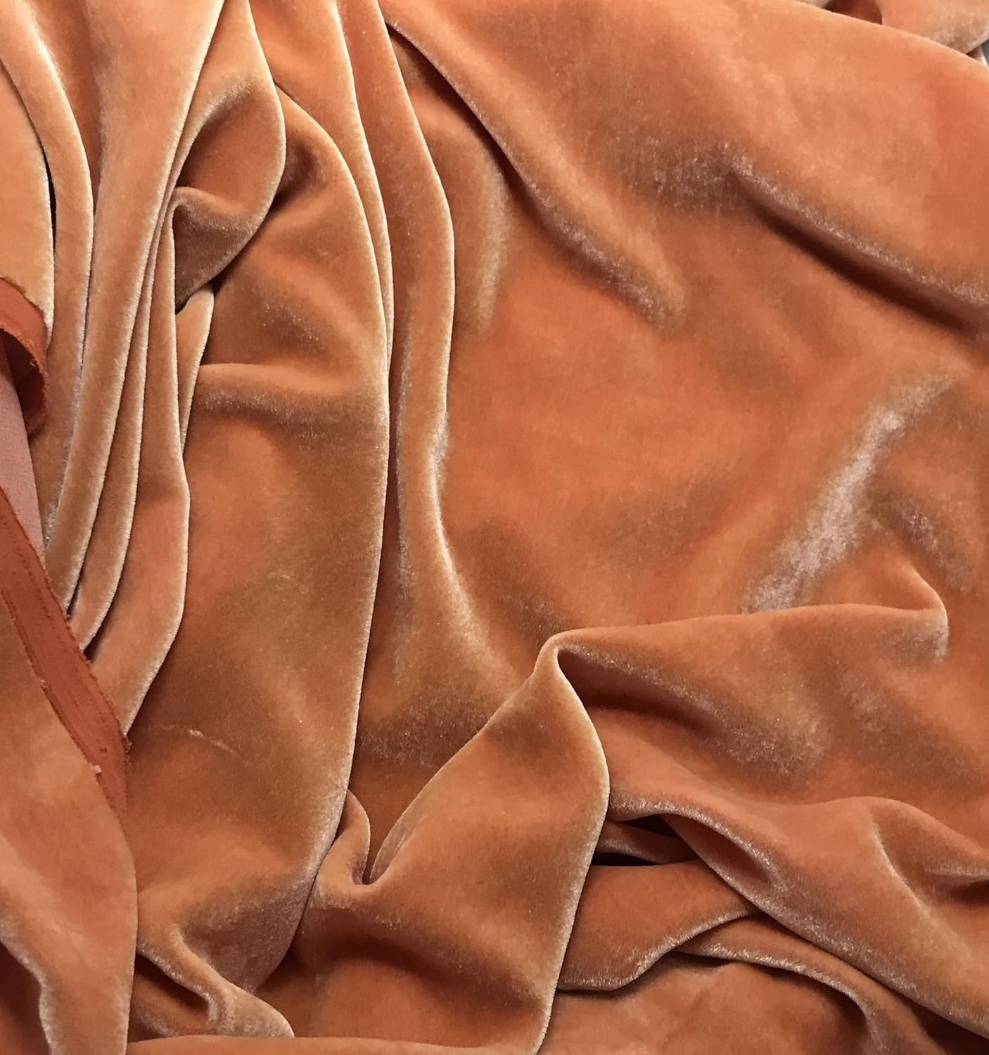 Amazon.com: Peach - Hand Dyed Silk Velvet Fabric -by The Yard