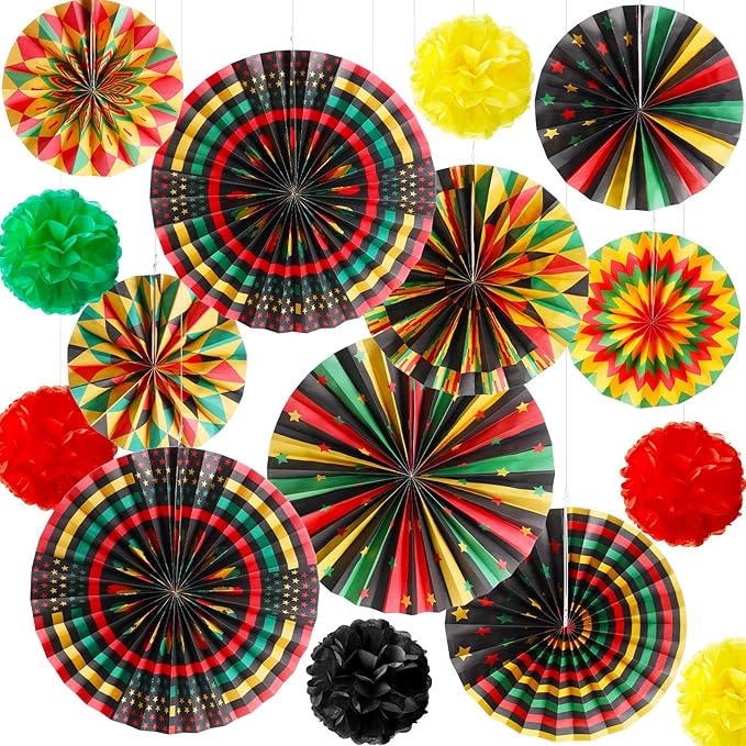 Amazon.com: Outus 42 Pcs Black History Month Decorations Hanging Paper ...