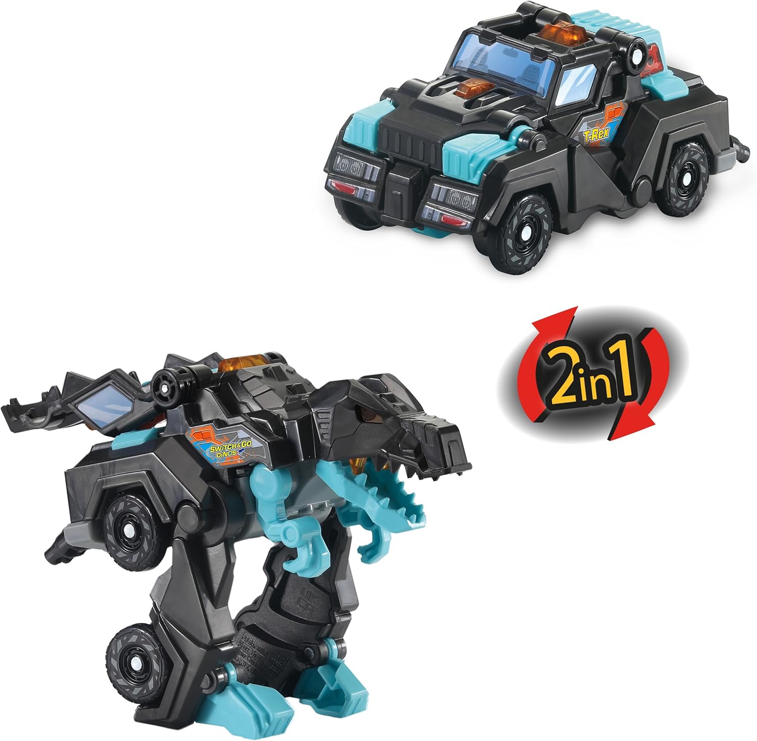 VTech Switch & Go Dinos - OneClick-Mini-T-Rex – 2in1 Dino-Auto ...