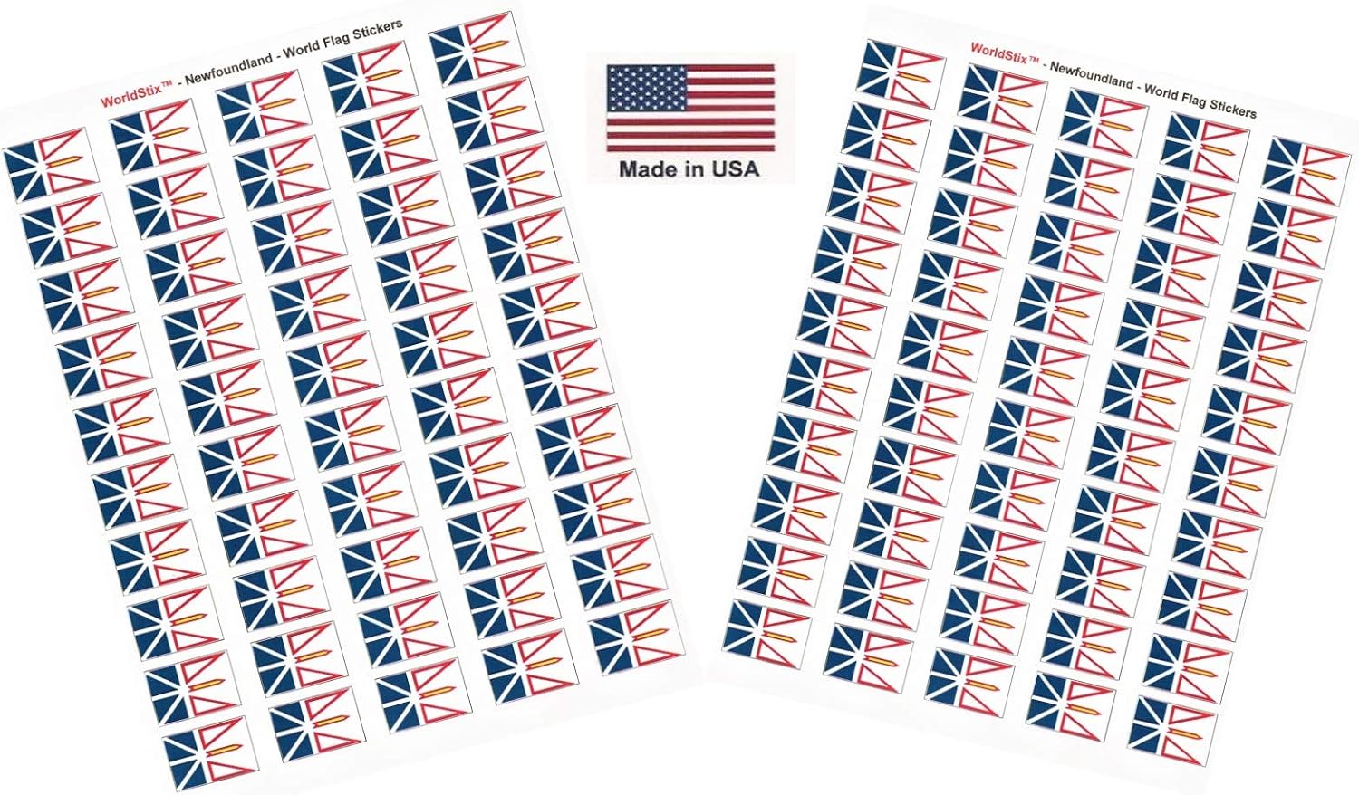 Amazon.com - 100 Newfoundland Flag Stickers; 1.5" x 1" Self-Adhesive ...