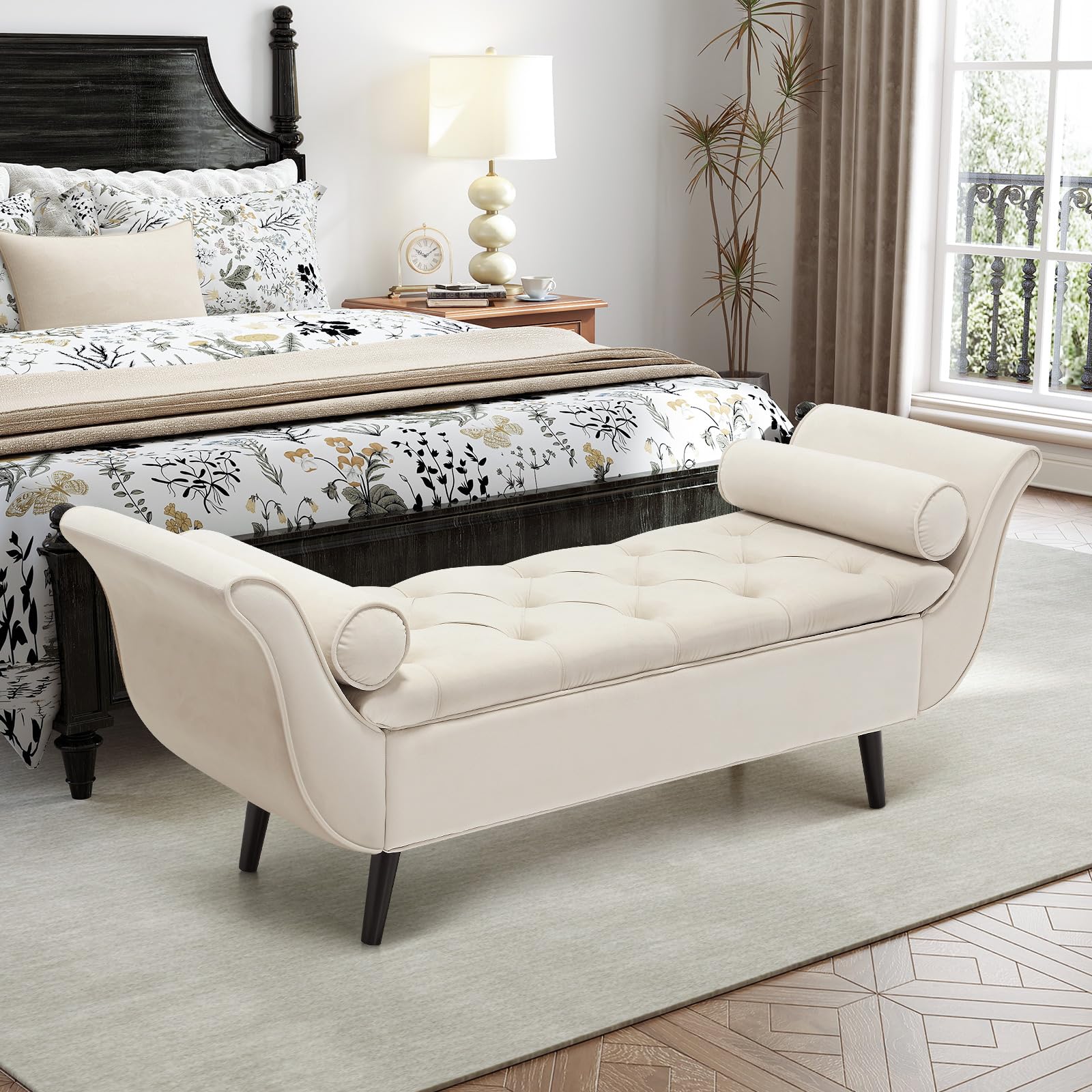 Amazon.com: Storage Bench for Bedroom, 65" End of Bed Bench King Size ...