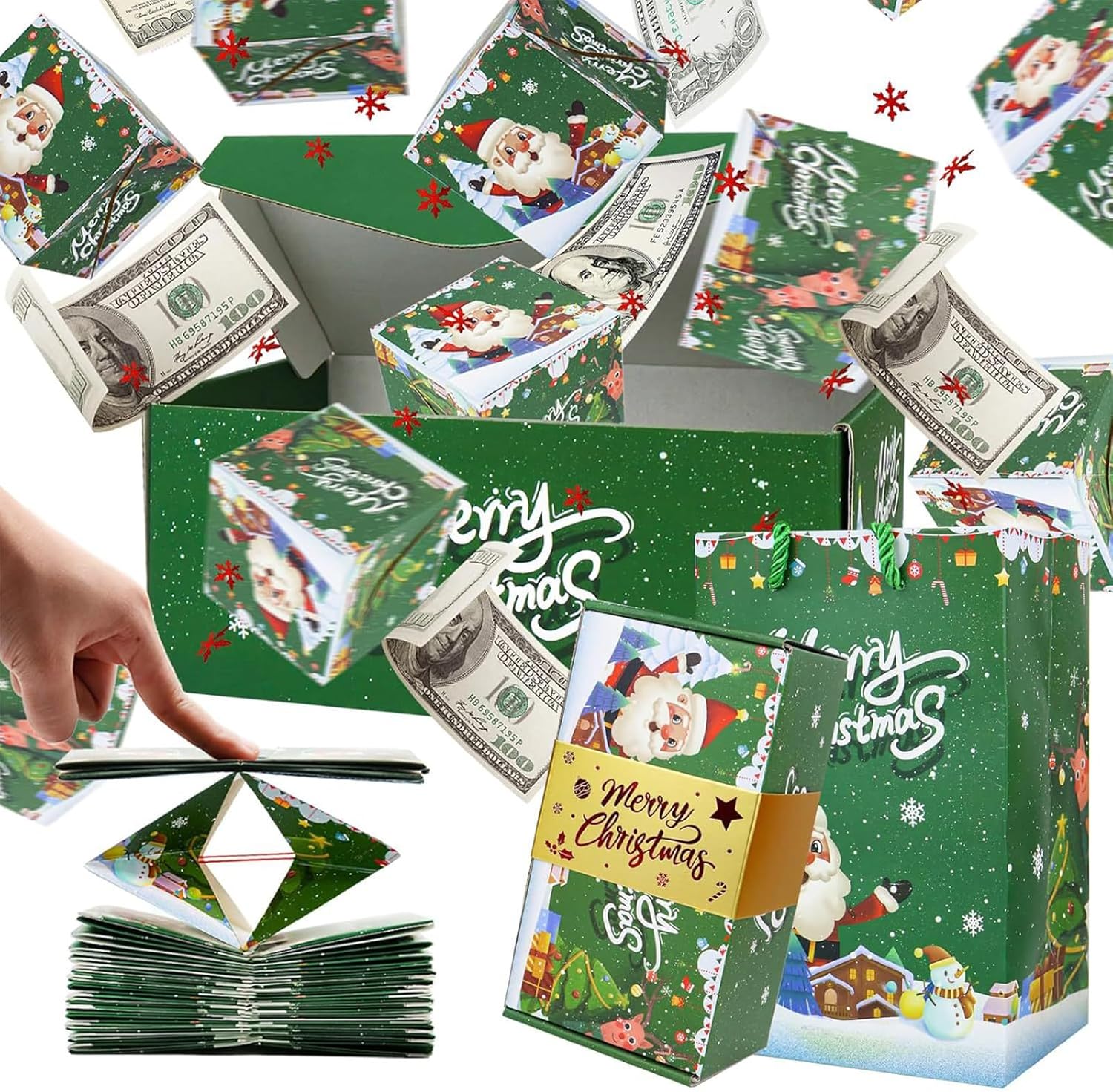 Surprise Gift Box Explosion for Money, Merry Christmas Explosion Gift ...