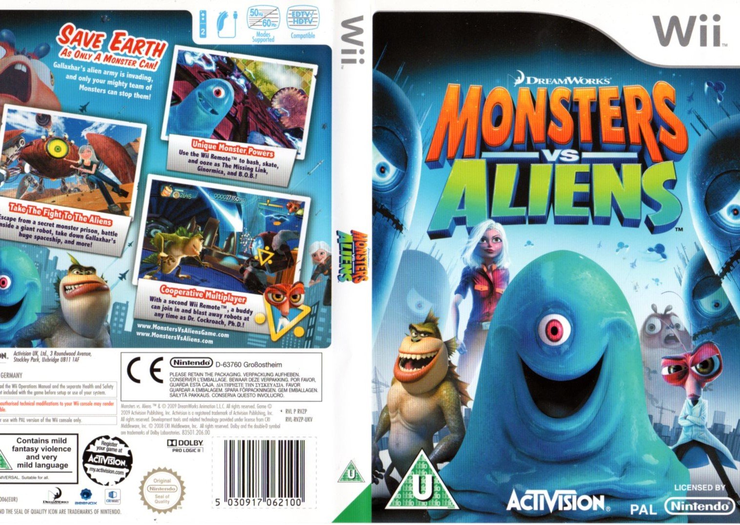 Monsters vs Aliens (Nintendo Wii) : Amazon.co.uk: PC & Video Games