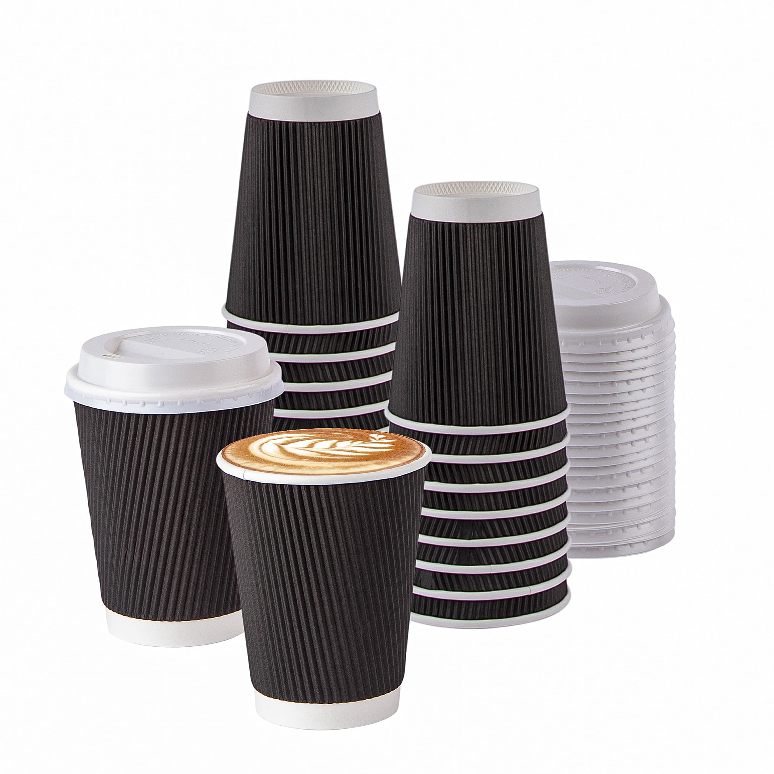 Amazon.com: Galashield Insulated Disposable Coffee Cups with lids [50 ...