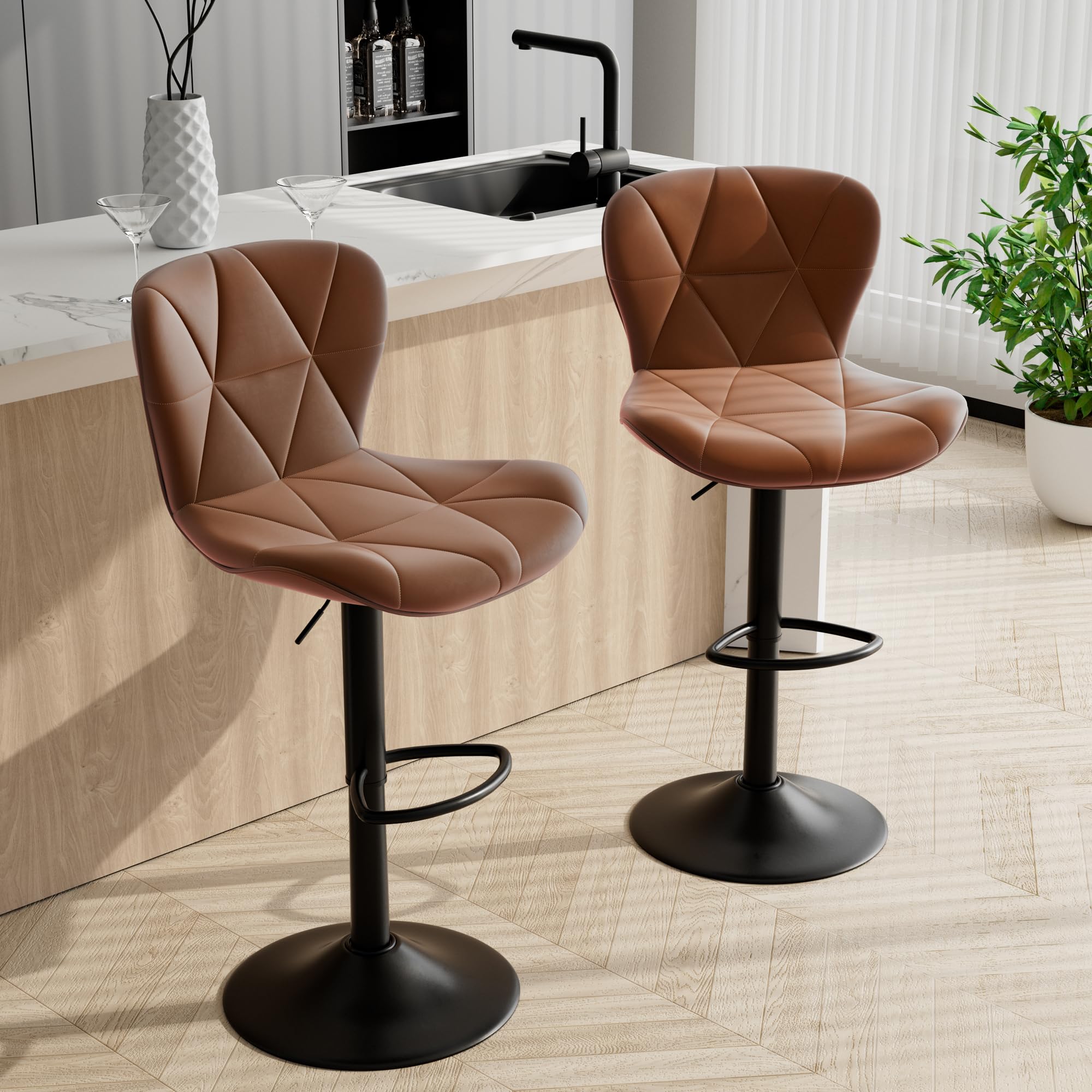 7 Best Brown Bar Chairs | Coffee Brown That Actually Fits