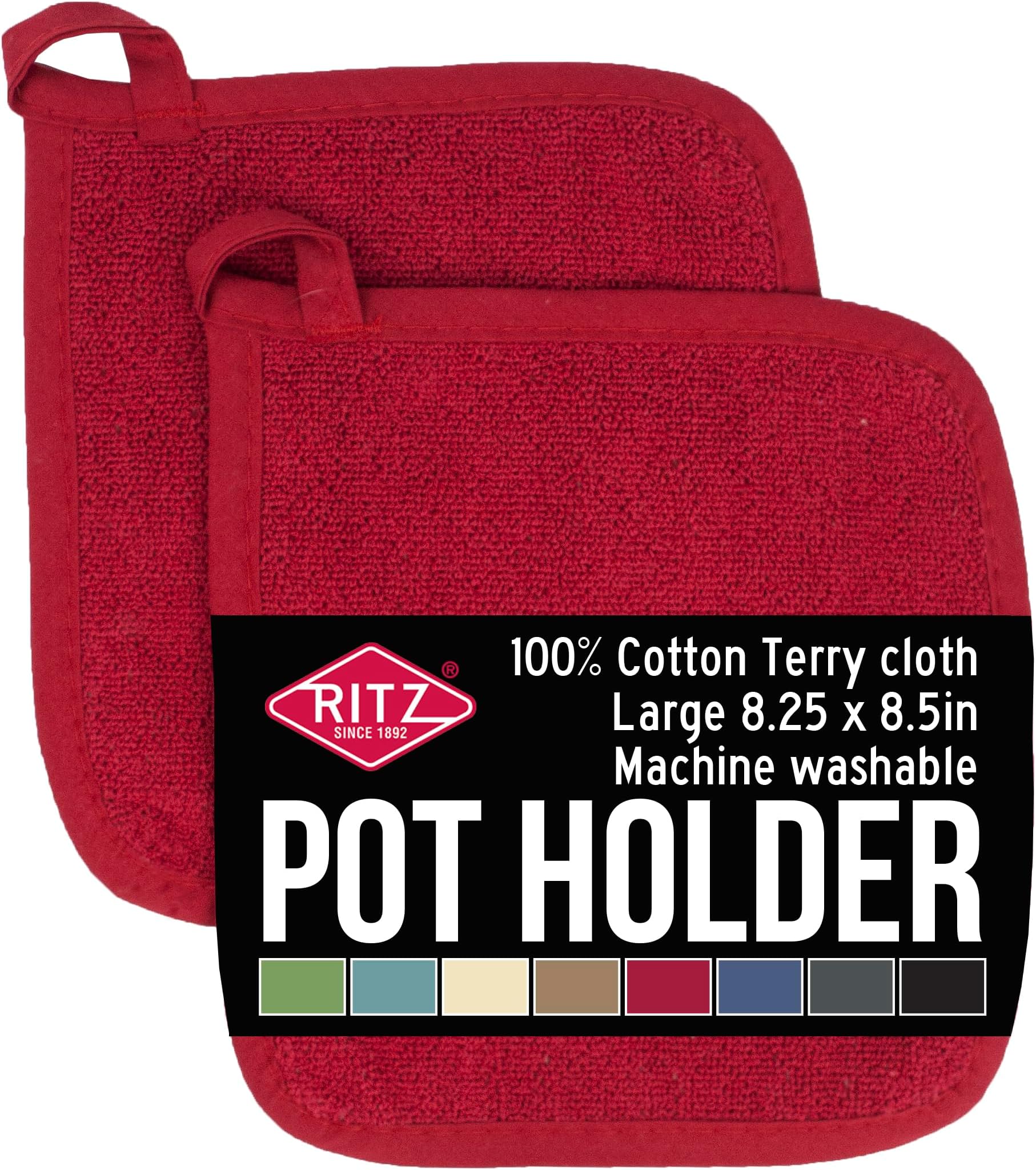 Amazon.com: Glynniss Anti-Slip Grip Pot Holder for Kitchen, Cotton Oven ...