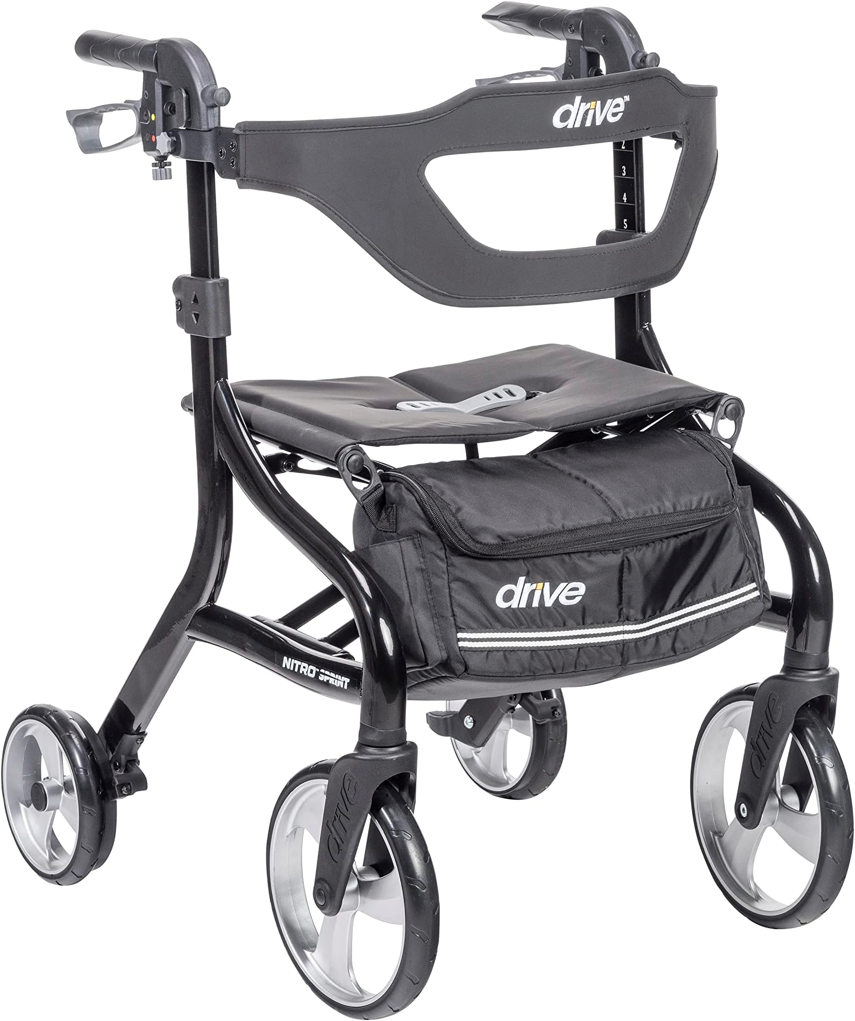 Amazon.com: Drive Medical Nitro Sprint Foldable Rollator Walker with ...
