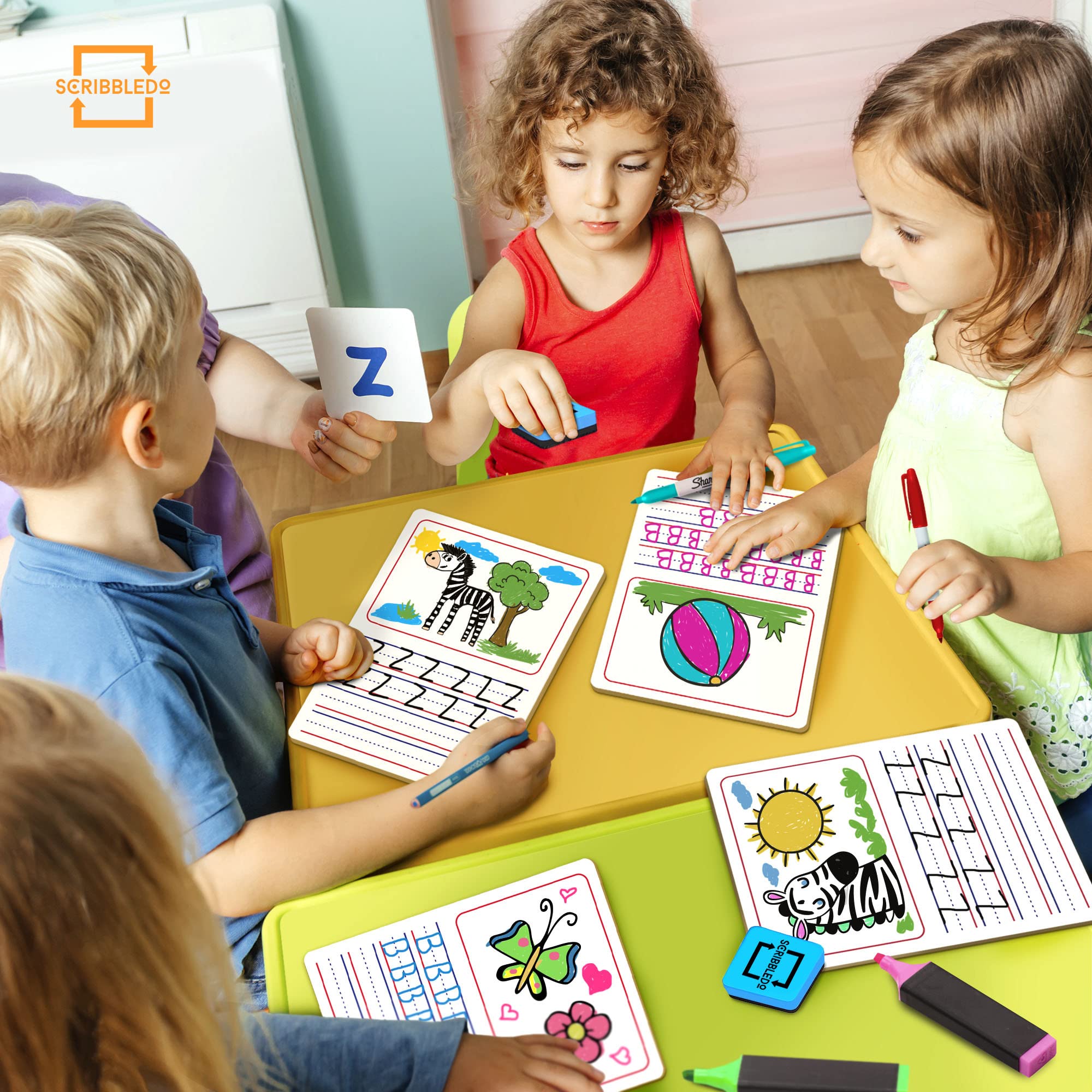 White Board With Lines Double-Sided Dry Erase Board - Lined & Ruled ...
