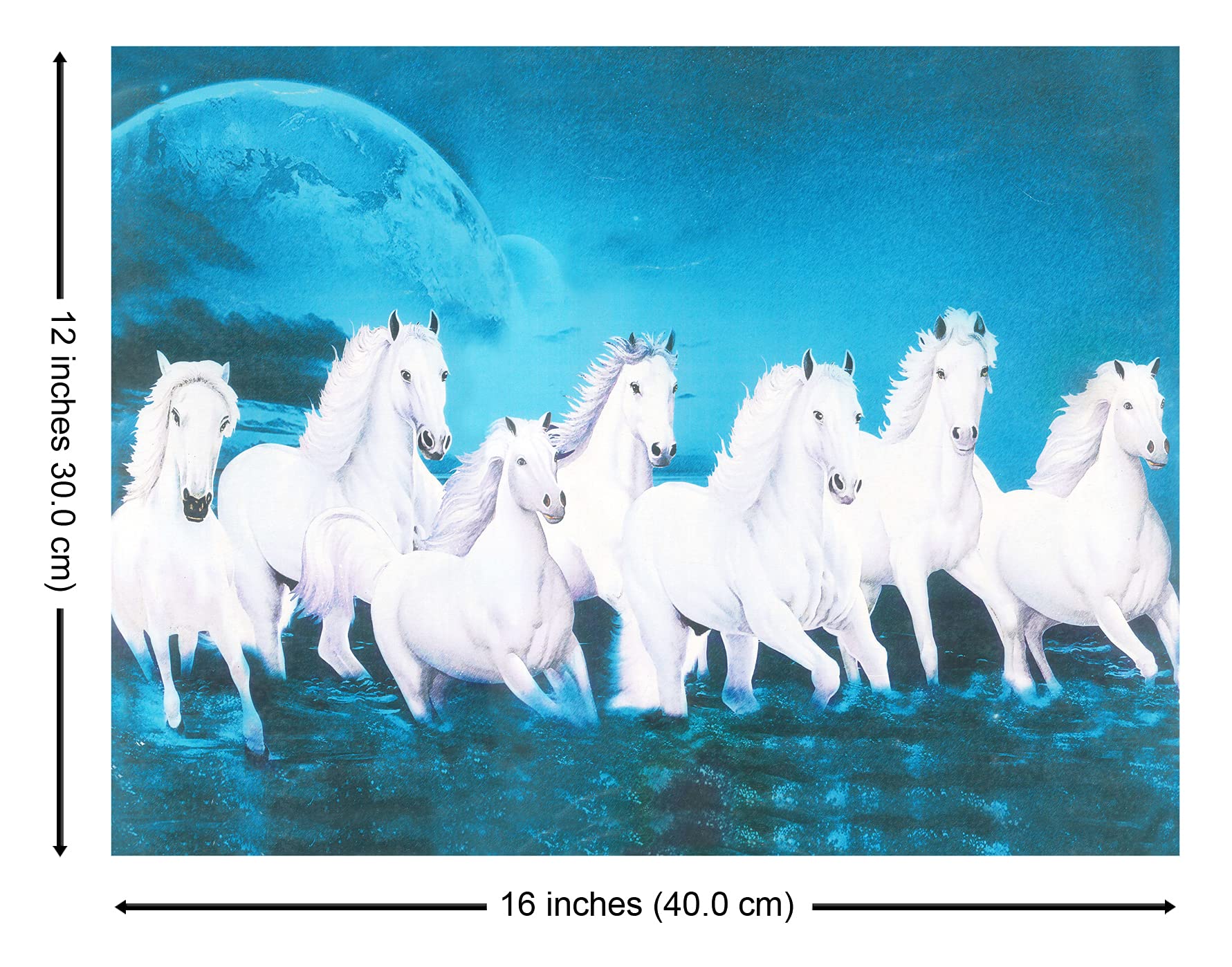 7 Horses Painting Hd