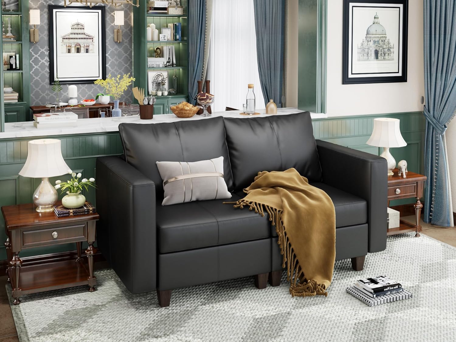 Amazon.com: EASE MOOSE Modular Sectional Loveseat Sofa Couch with ...