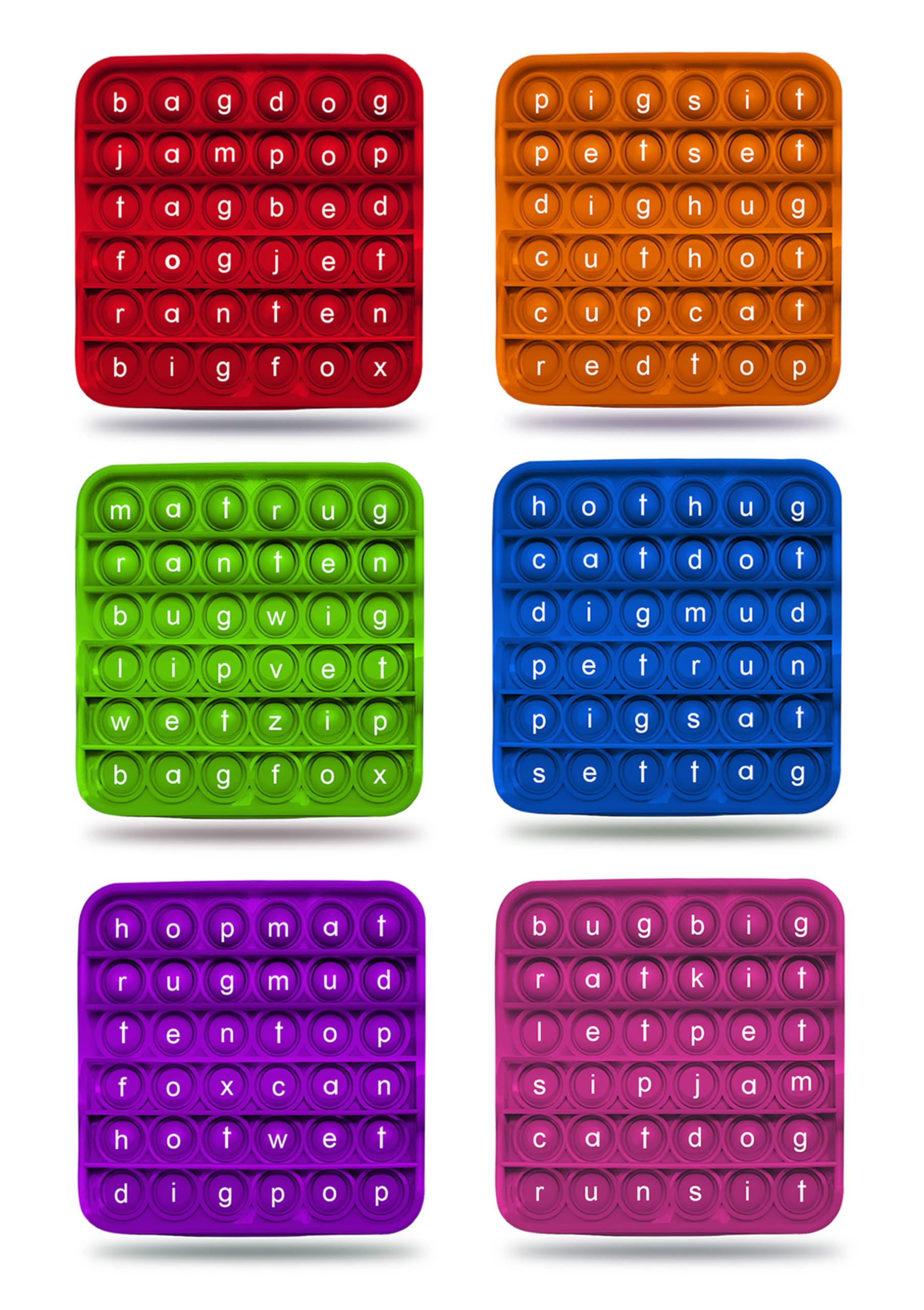 Snapklik.com : The Fidget Game Word Pop CVC Words Mats For Classrooms