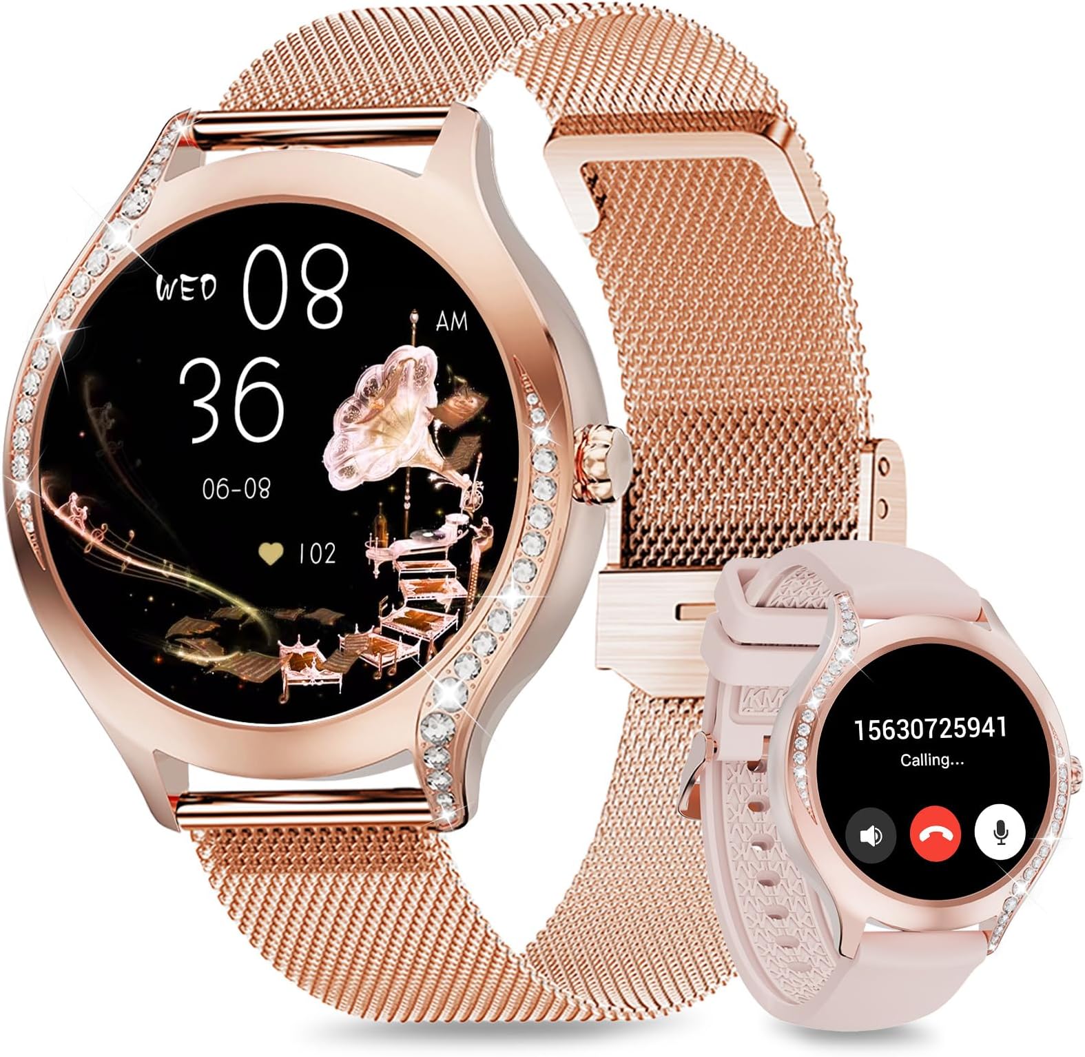 Amazon.com: niolina Smart Watches for Women, 1.19'' Small Face Ladies ...