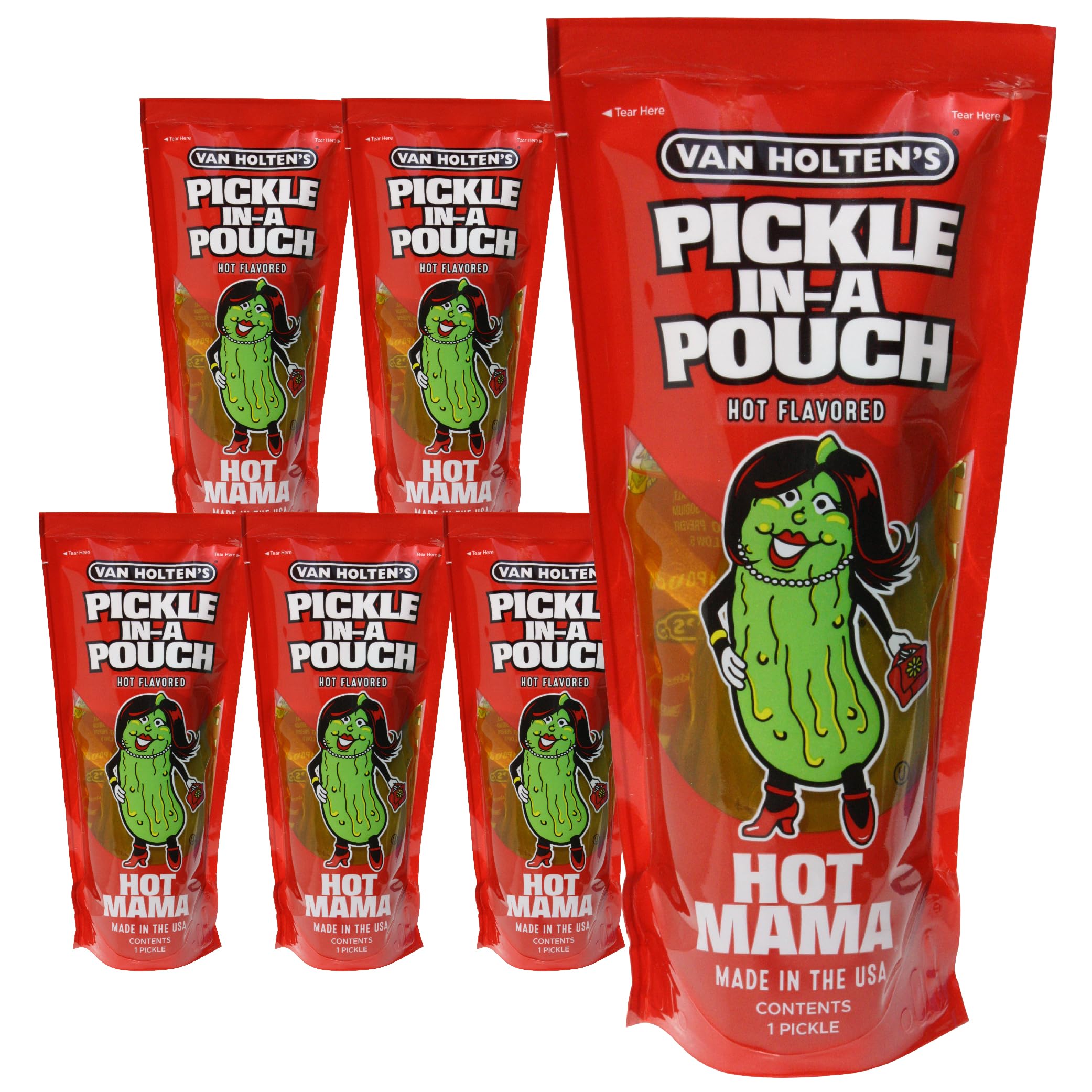 Amazon.com : Van Holten's Pickles - Hot Mama Pickle-In-A-Pouch - 6 Pack ...