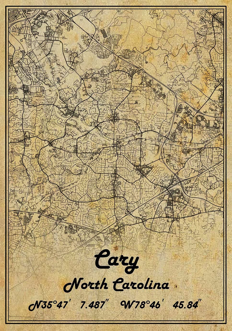 Carrie North Carolina On Map North Carolina PowerPoint Map Major