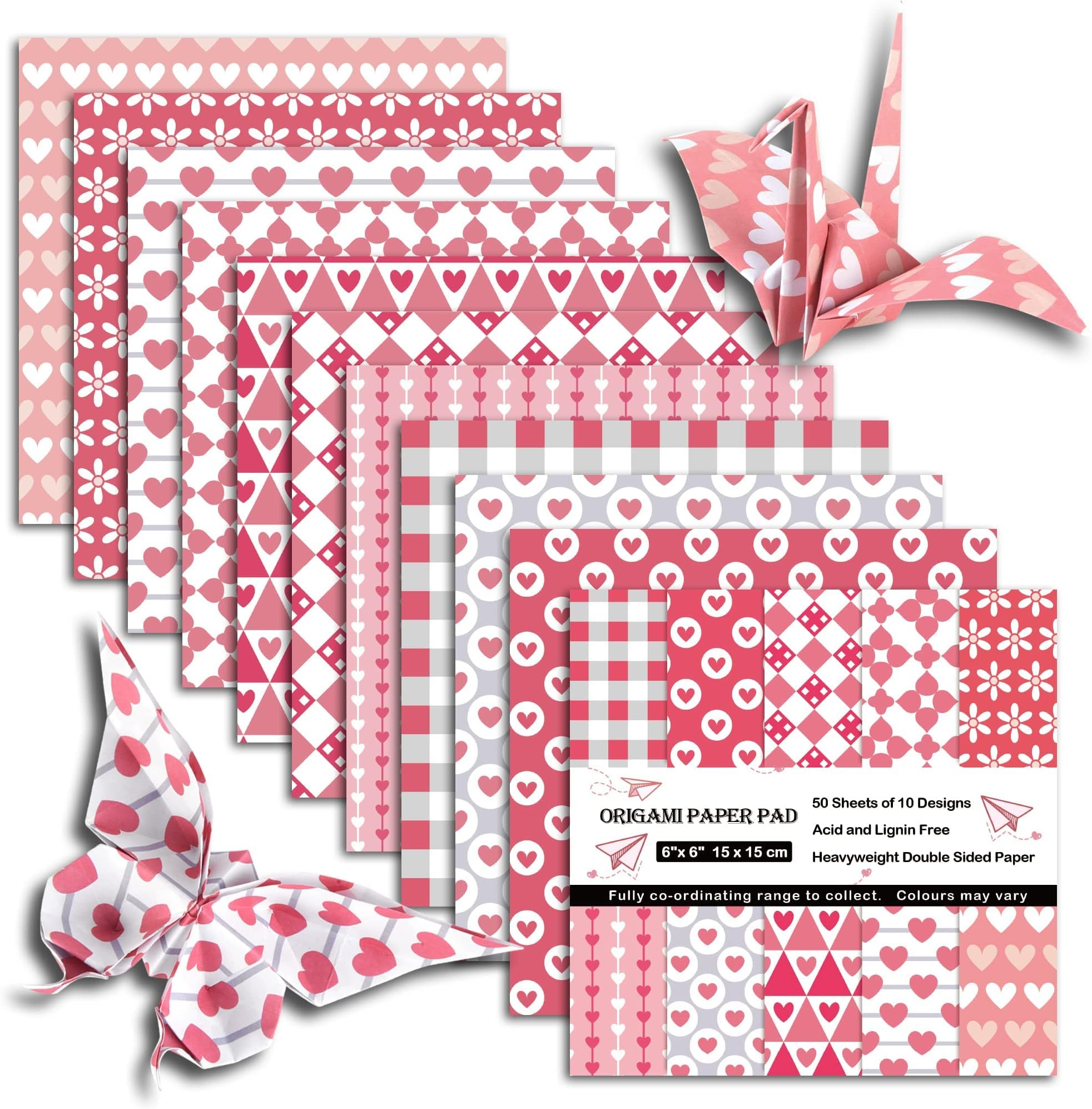 Amazon.com : Square Origami Paper 6x6 Double Sided 50 Sheets 50 Colors ...