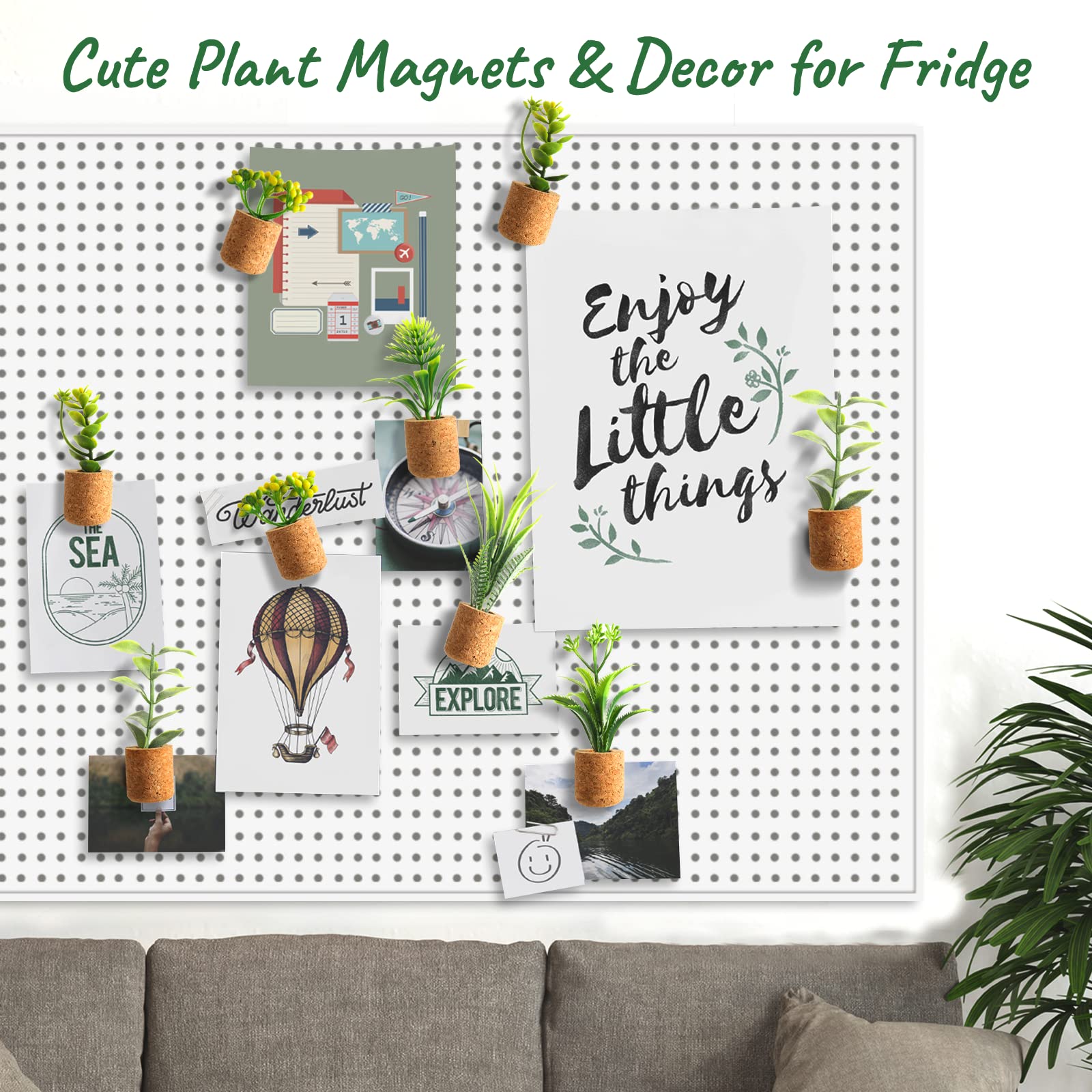 Snapklik.com : Plant Fridge Magnets-Mini Succulent Magnets Artificial ...