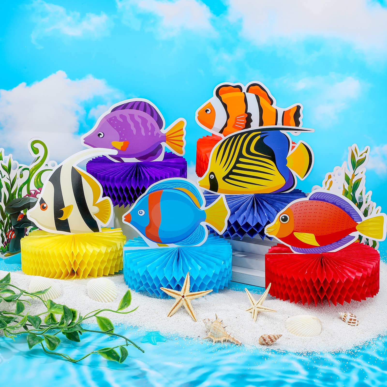 Sea Animal Party Decorations Shark Birthday Party Decorations 12 Pcs ...