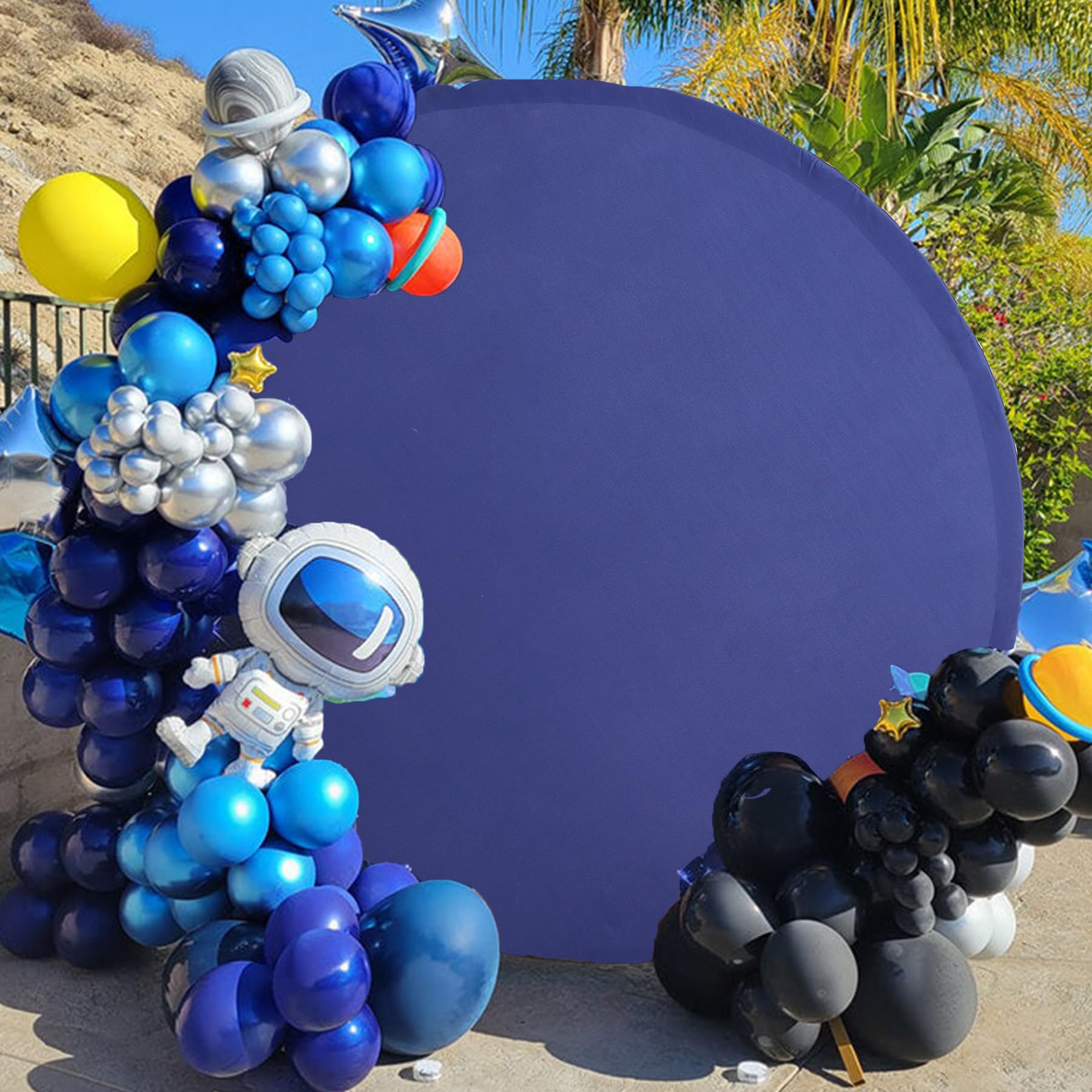 Snapklik.com : 65FT Navy Blue Round Backdrop Covers Circle Backdrop ...